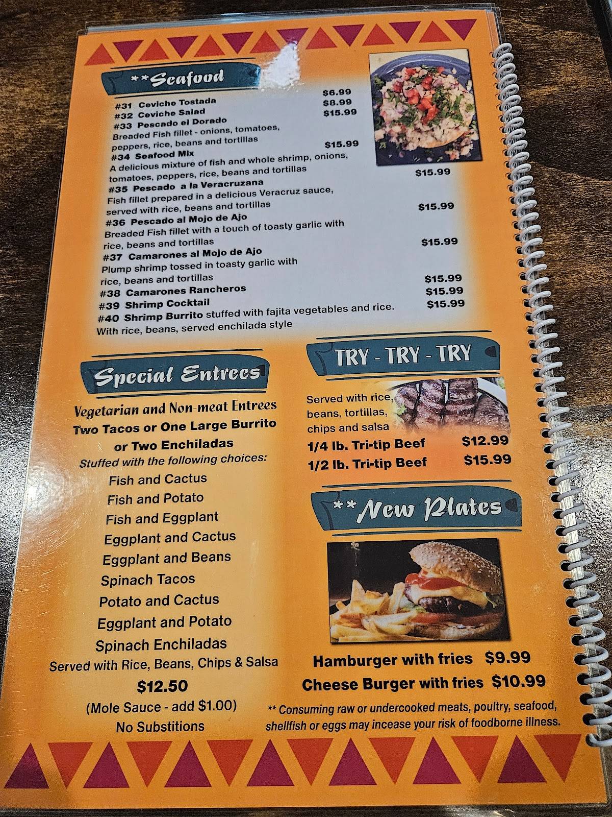 Menu at Frank's Restaurant, Prescott
