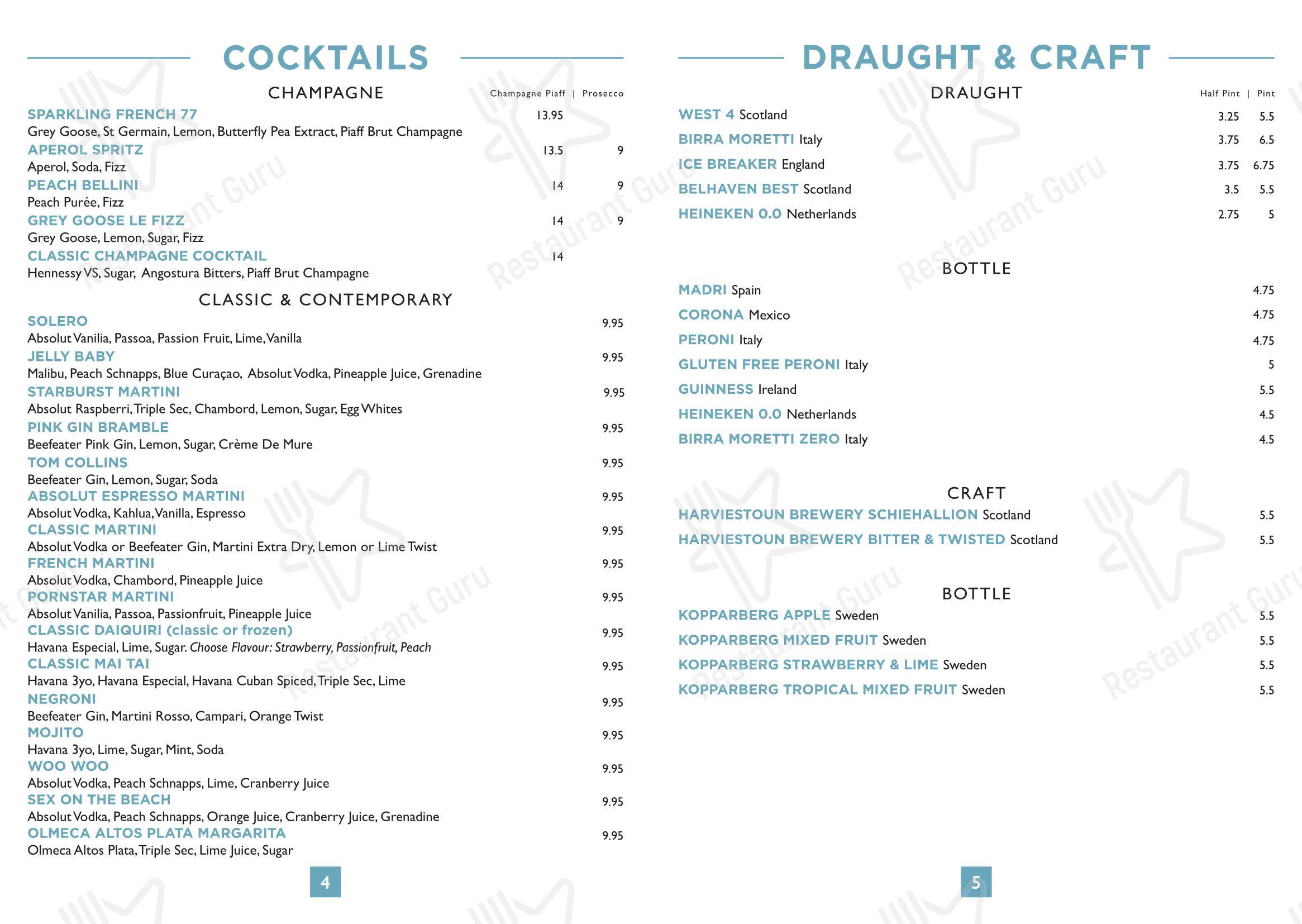 Menu at River House Stirling restaurant, Stirling