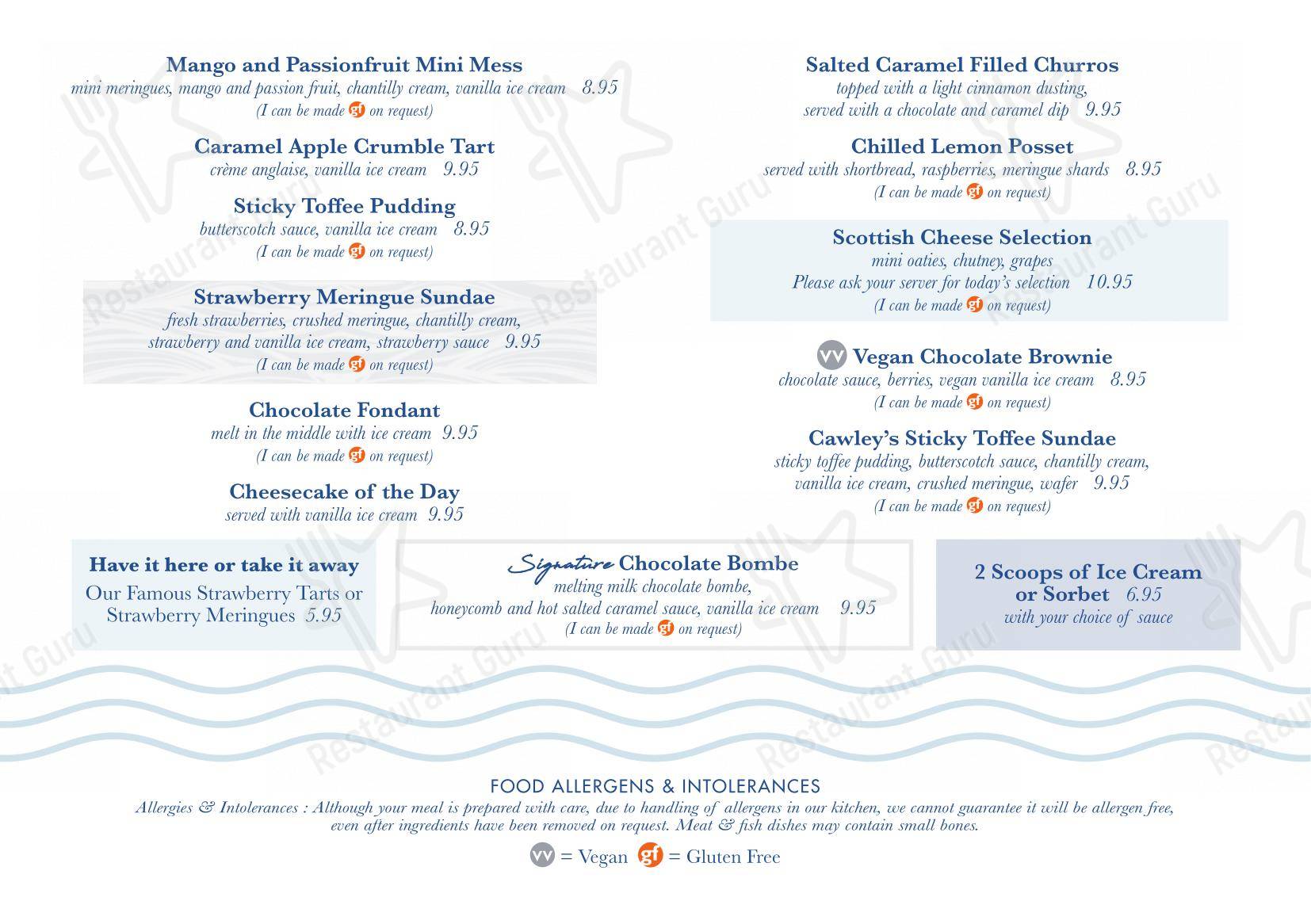 Menu at River House Stirling restaurant, Stirling