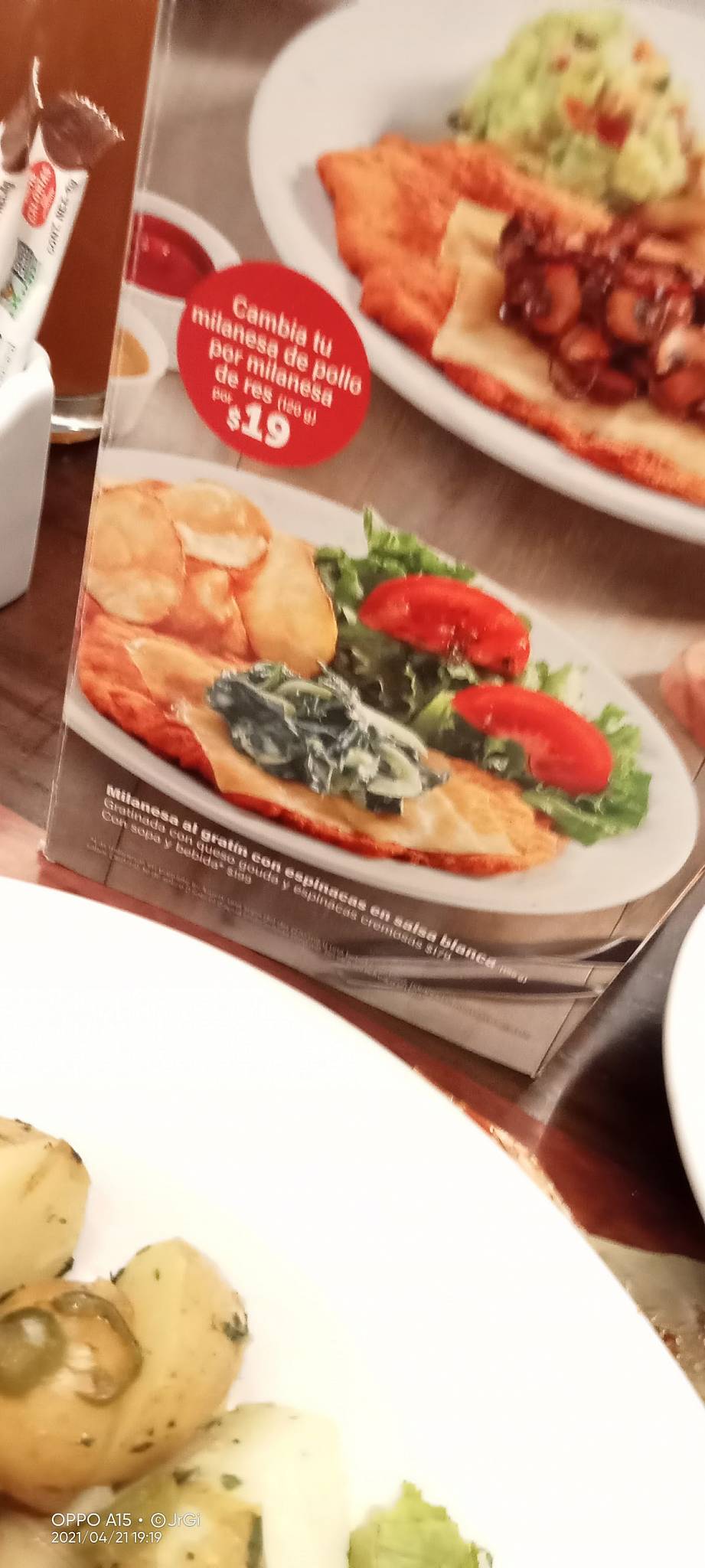 Carta del restaurante Vips Las Antenas, Mexico