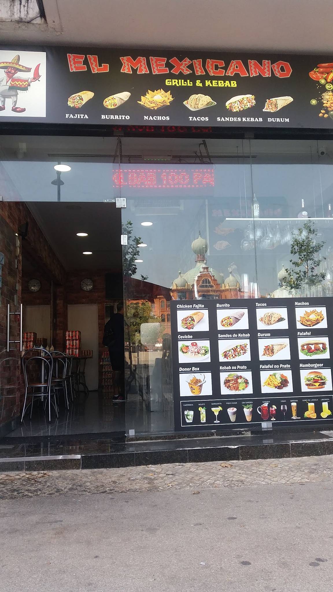 Carta del restaurante 100 Palavras Kebab, Lisboa, Av. República 83B