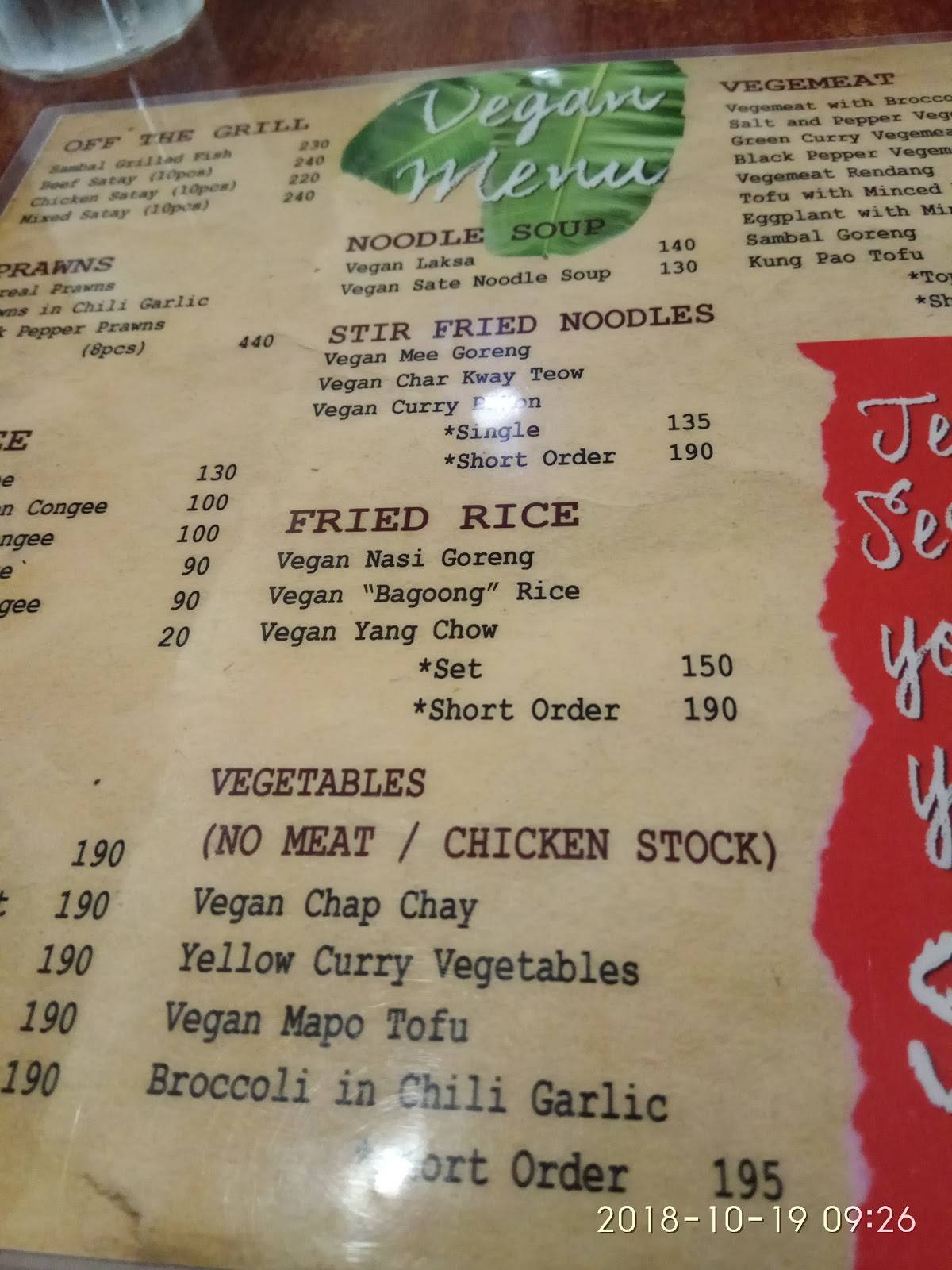 Menu at 101 Hawker Food House - Makati restaurant, Makati, 102