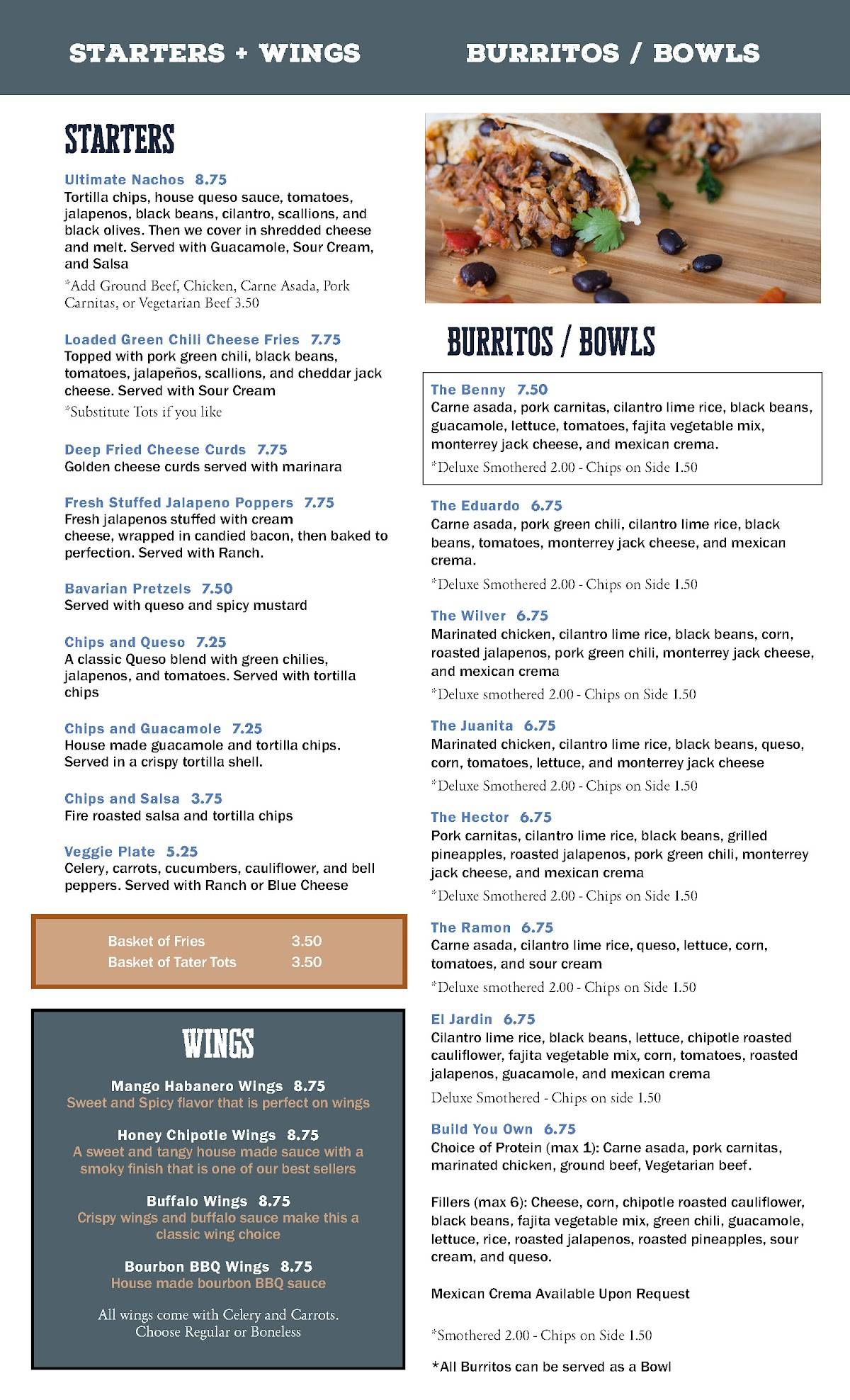 Menu at 1930 Blake - Sports Column pub & bar, Denver, Blake St