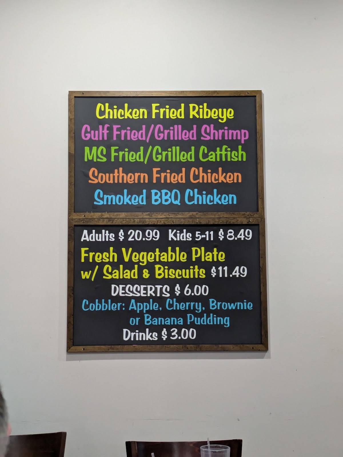 Menu at 38 Degrees Family Style Dining restaurant, Ocean Springs