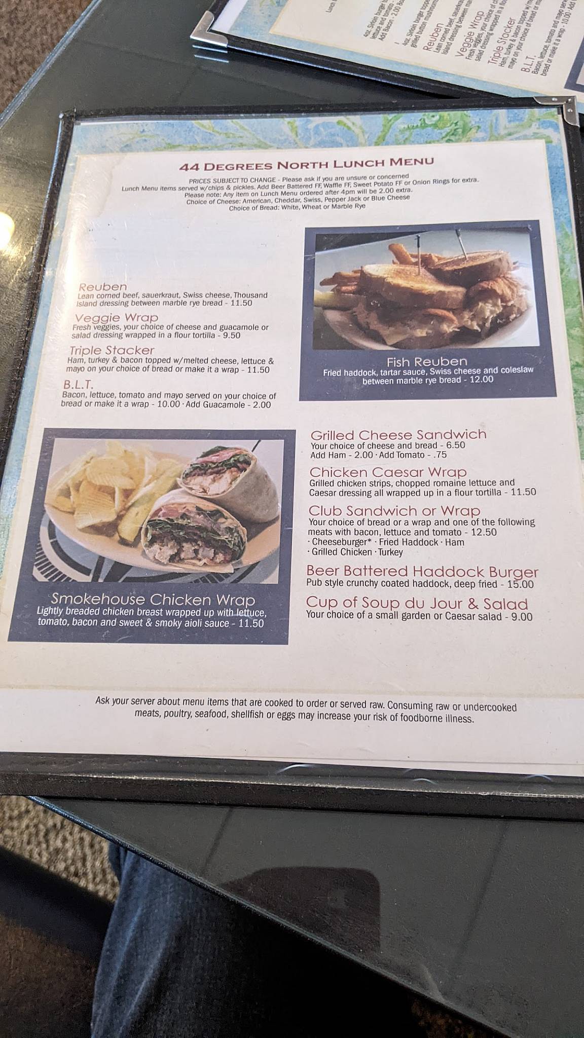 Menu at 44 Degrees North pub & bar, Milbridge, 17 Main St