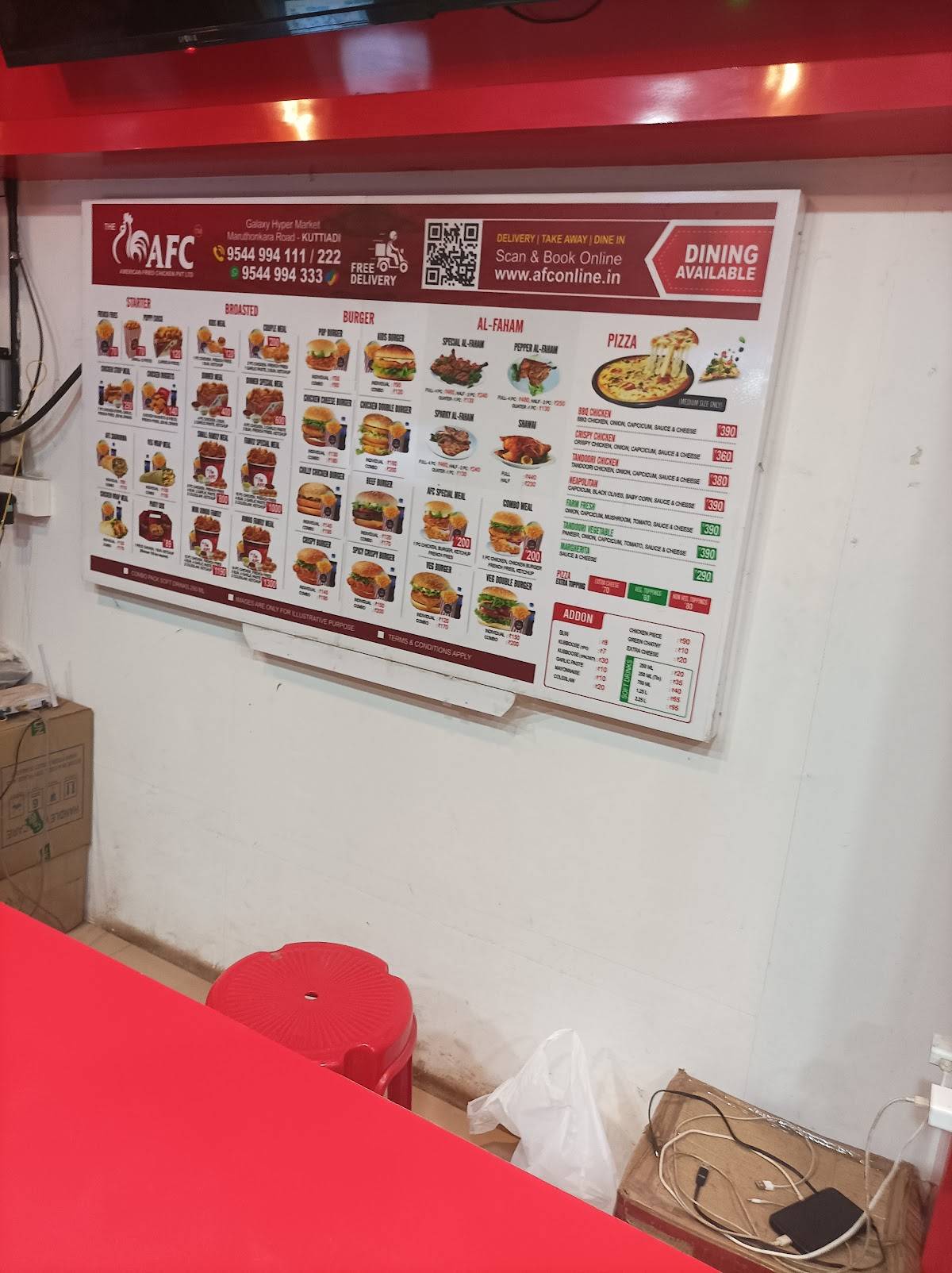 Menu at AFC Fried Chicken Kuttiady, Kuttiady