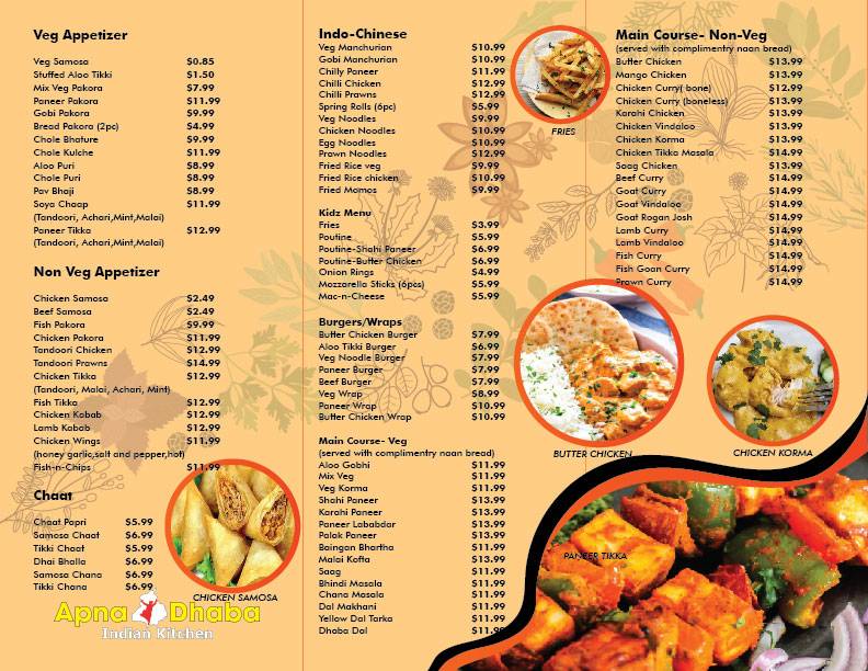 Menu at APNA DHABA INDIAN KITCHEN desserts, Edmonton