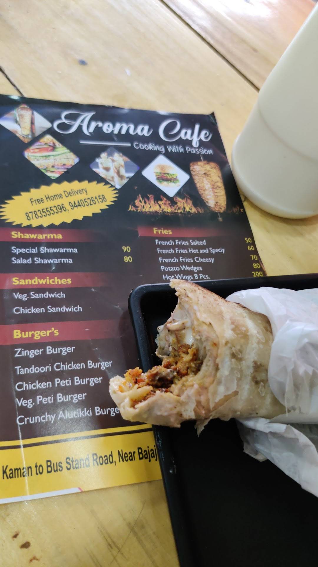Menu em Aroma Café, Passo Fundo