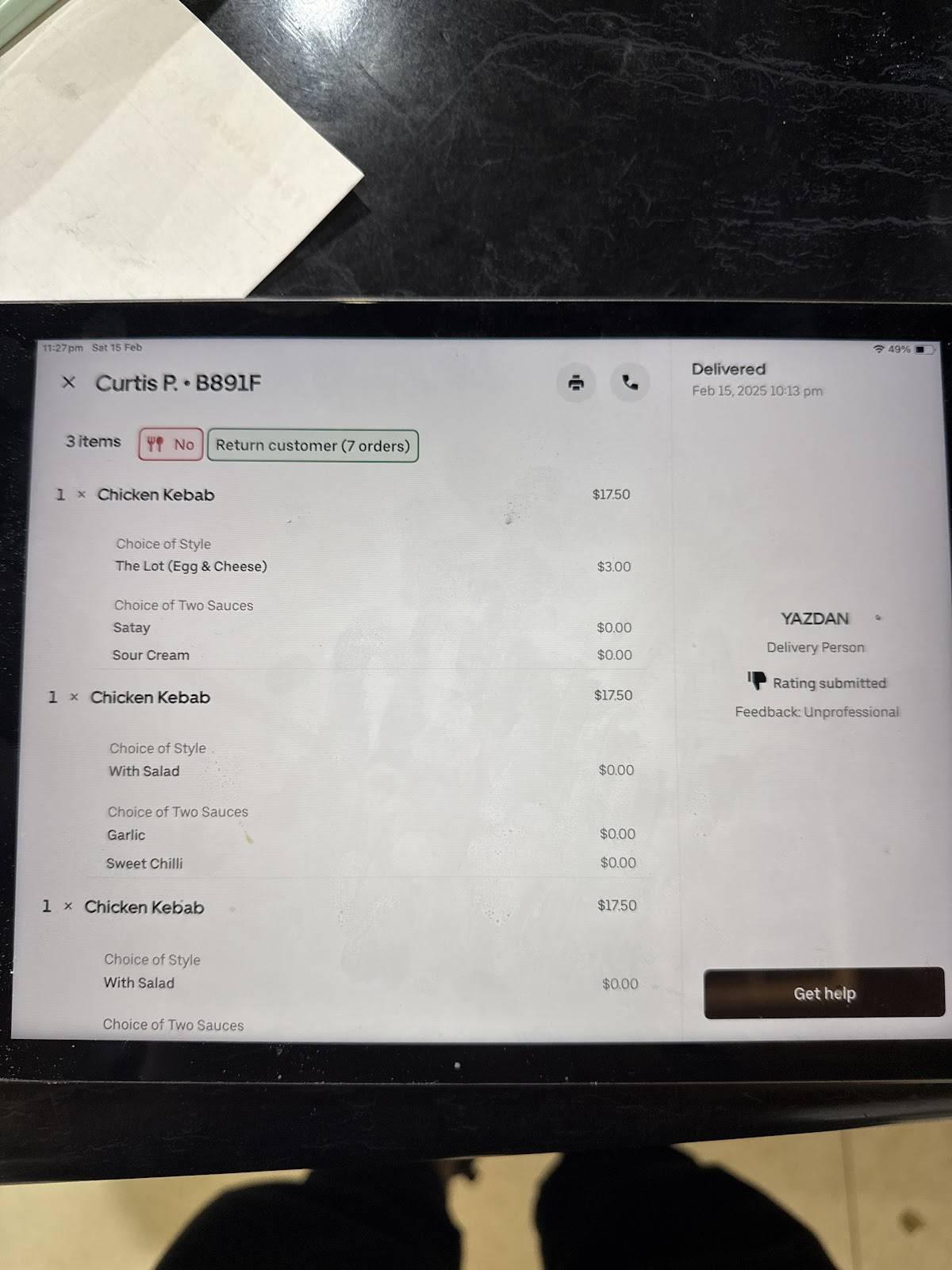 Menu at Abra Kebabra restaurant, Morley