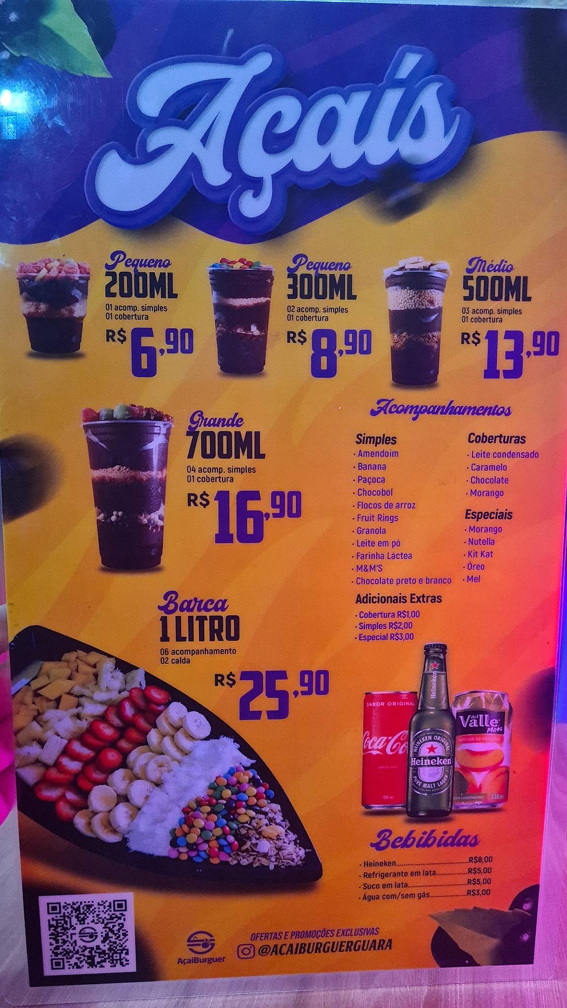 Menu em Açaí Burguer Guará restaurante, Brasília