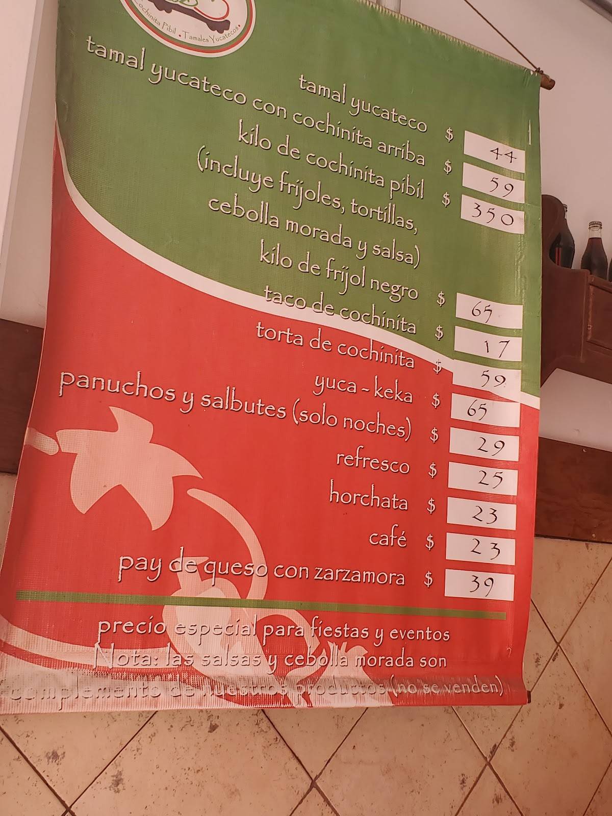 Carta del restaurante 100 EL YUCA, Aguascalientes
