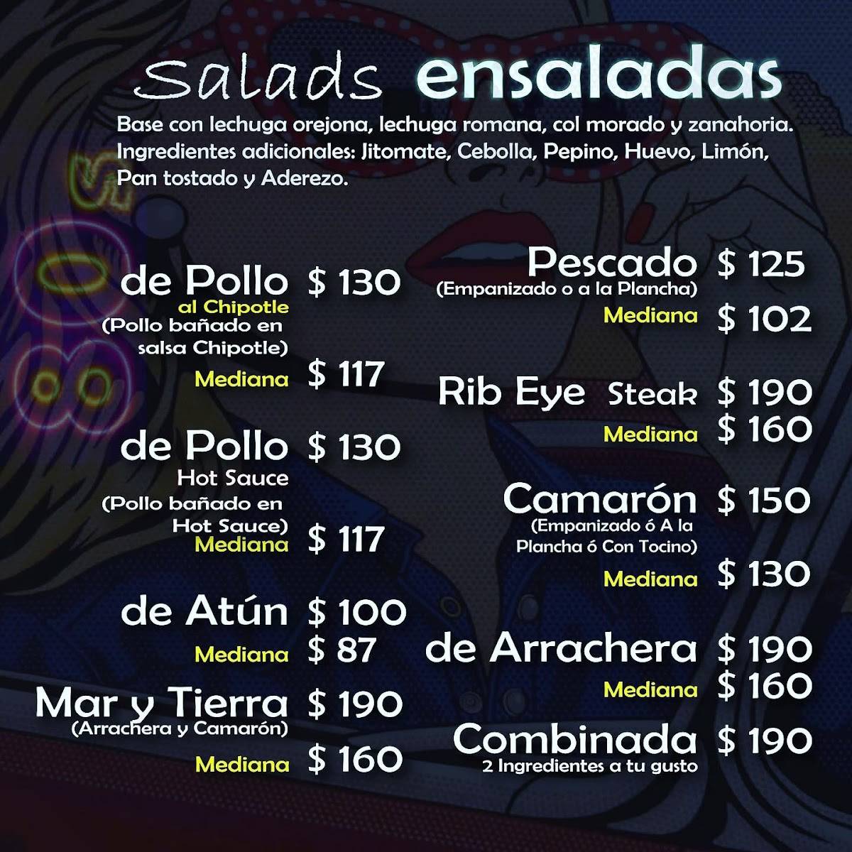 Carta del restaurante Amerix Burger Municipio Libre, Aguascalientes, Av ...