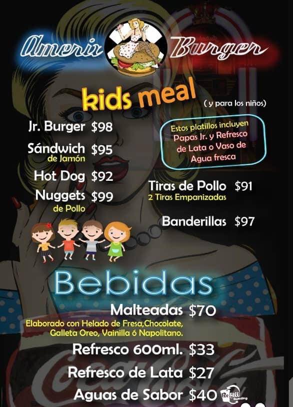 Carta del restaurante Amerix Burger Municipio Libre, Aguascalientes, Av ...