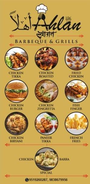 Menu at Ahlan Barbeque and Grills, Ganeshpur Rahmanpur