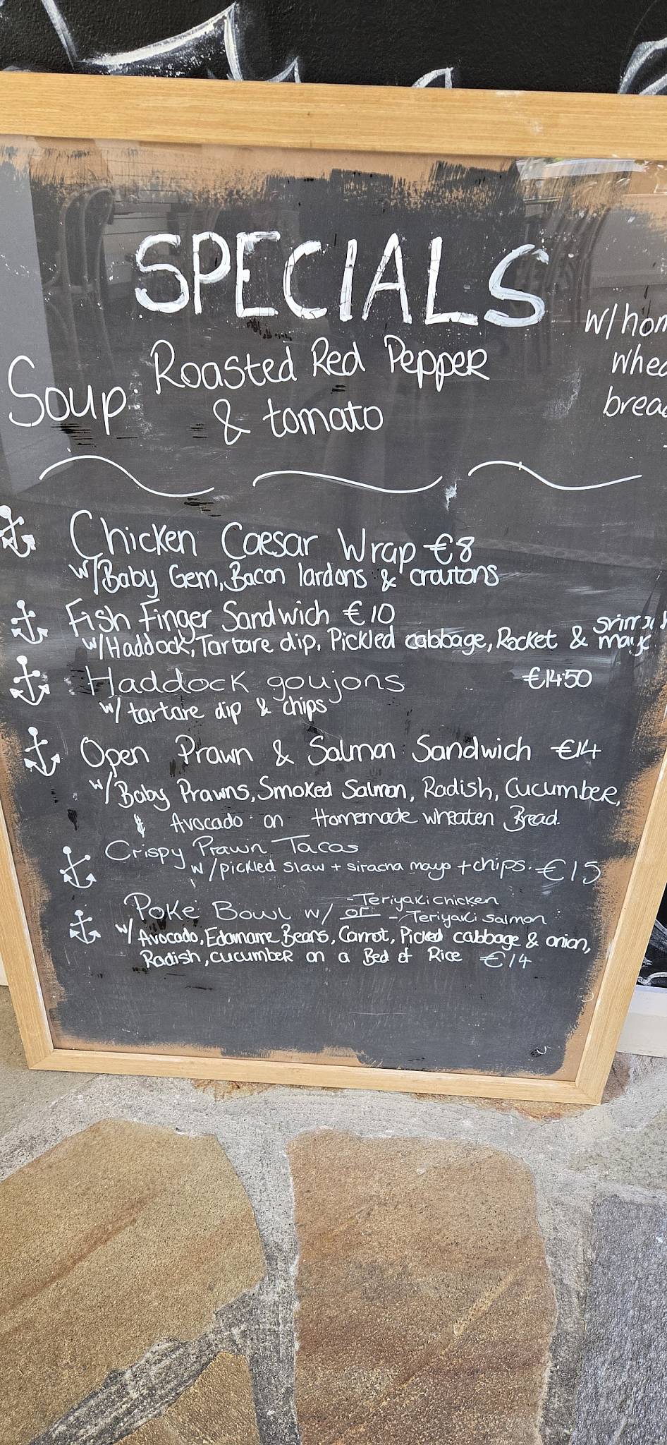 Menu at Ahoy Cafe, Killybegs