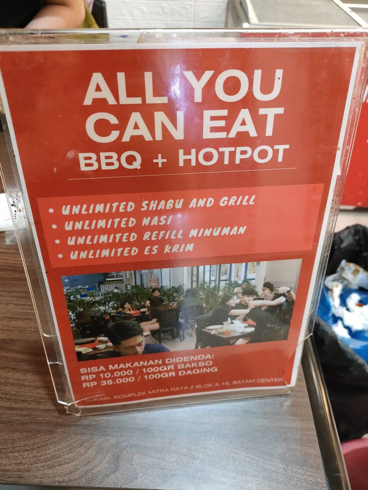 Menu at Ai Love Shaokao restaurant, Batam