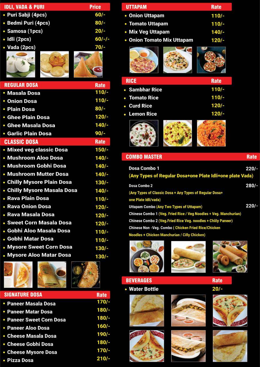 Menu at Akshaya The Dosa King, Noida