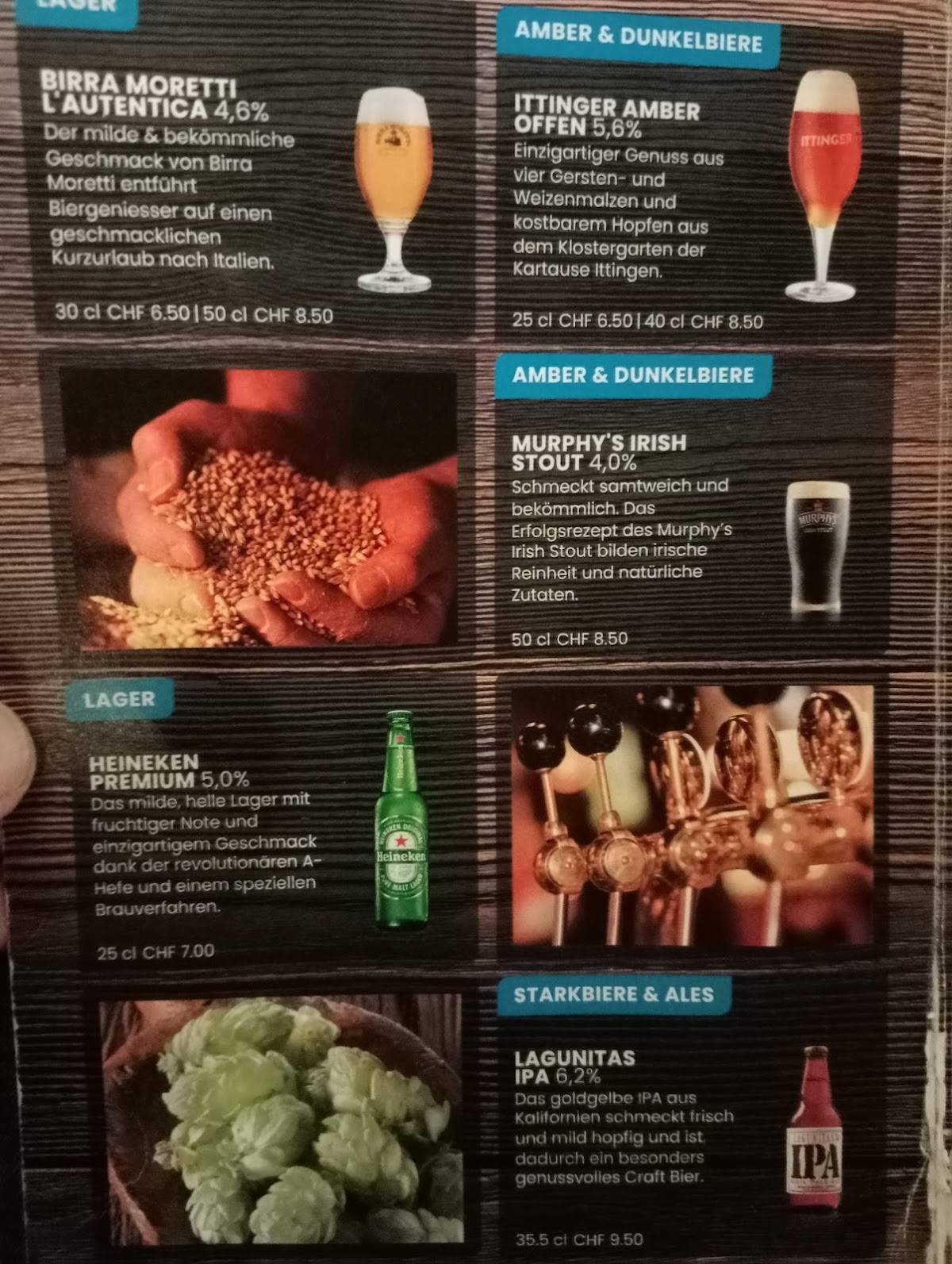 Speisekarte von Alag Bar, Kriens