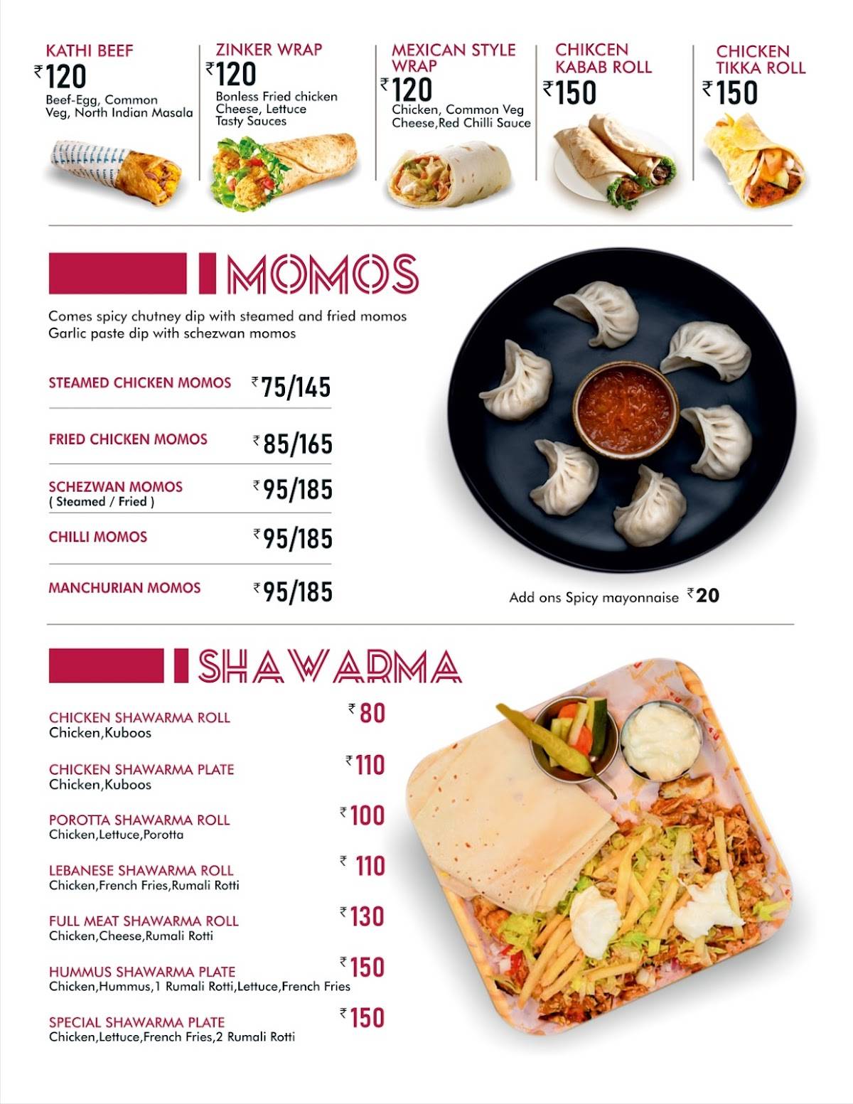 Menu at Arabian shake cafe - Gen Hosp Junction, Alappuzha