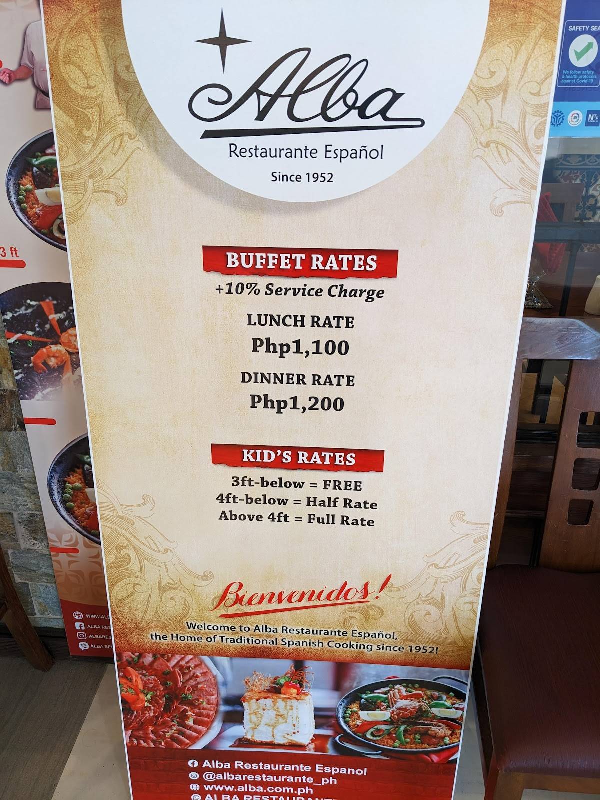 Menu at Alba Restaurante Español, Makati, 38 Polaris