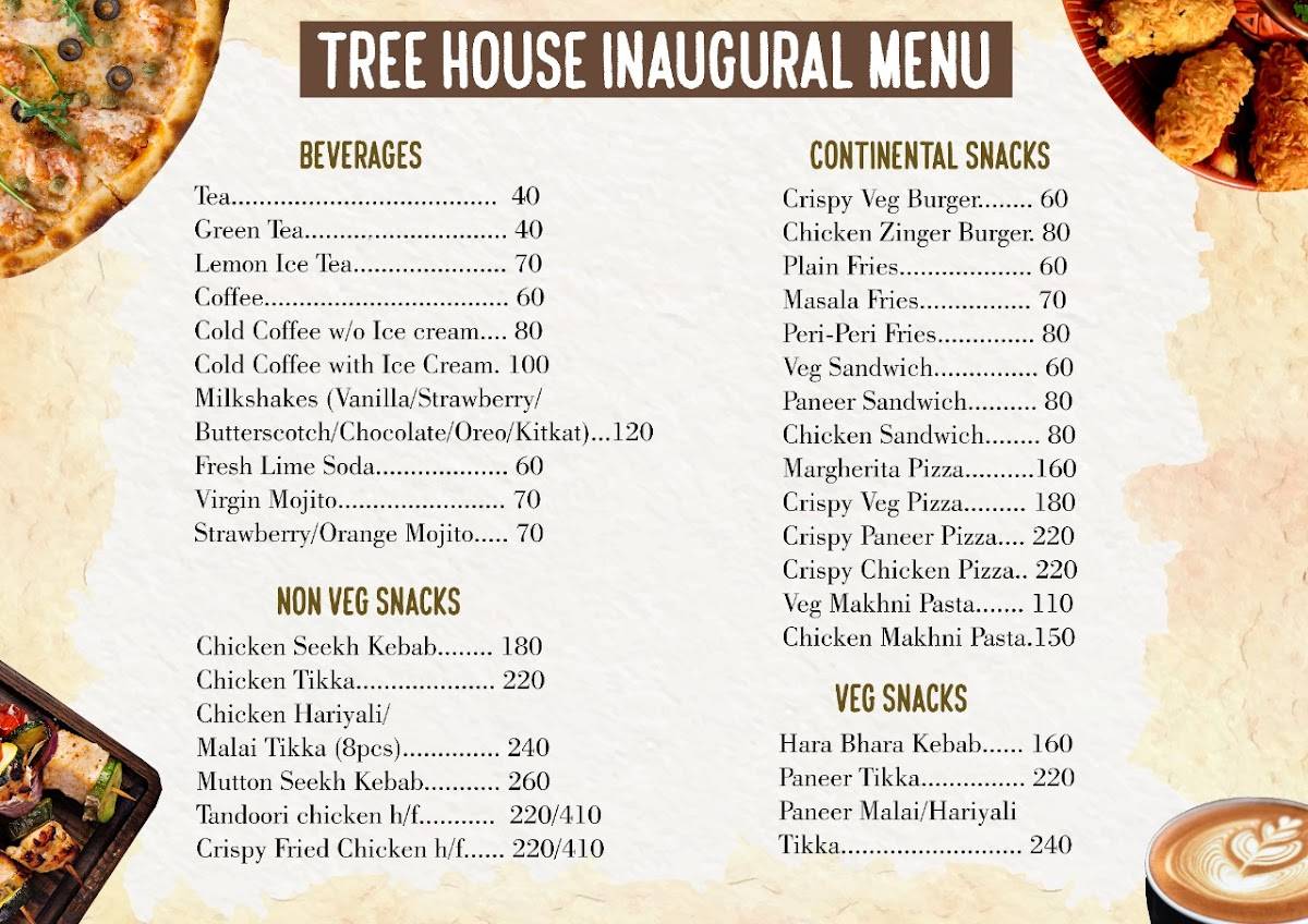 Menu at Tree House Restaurant, Aligarh