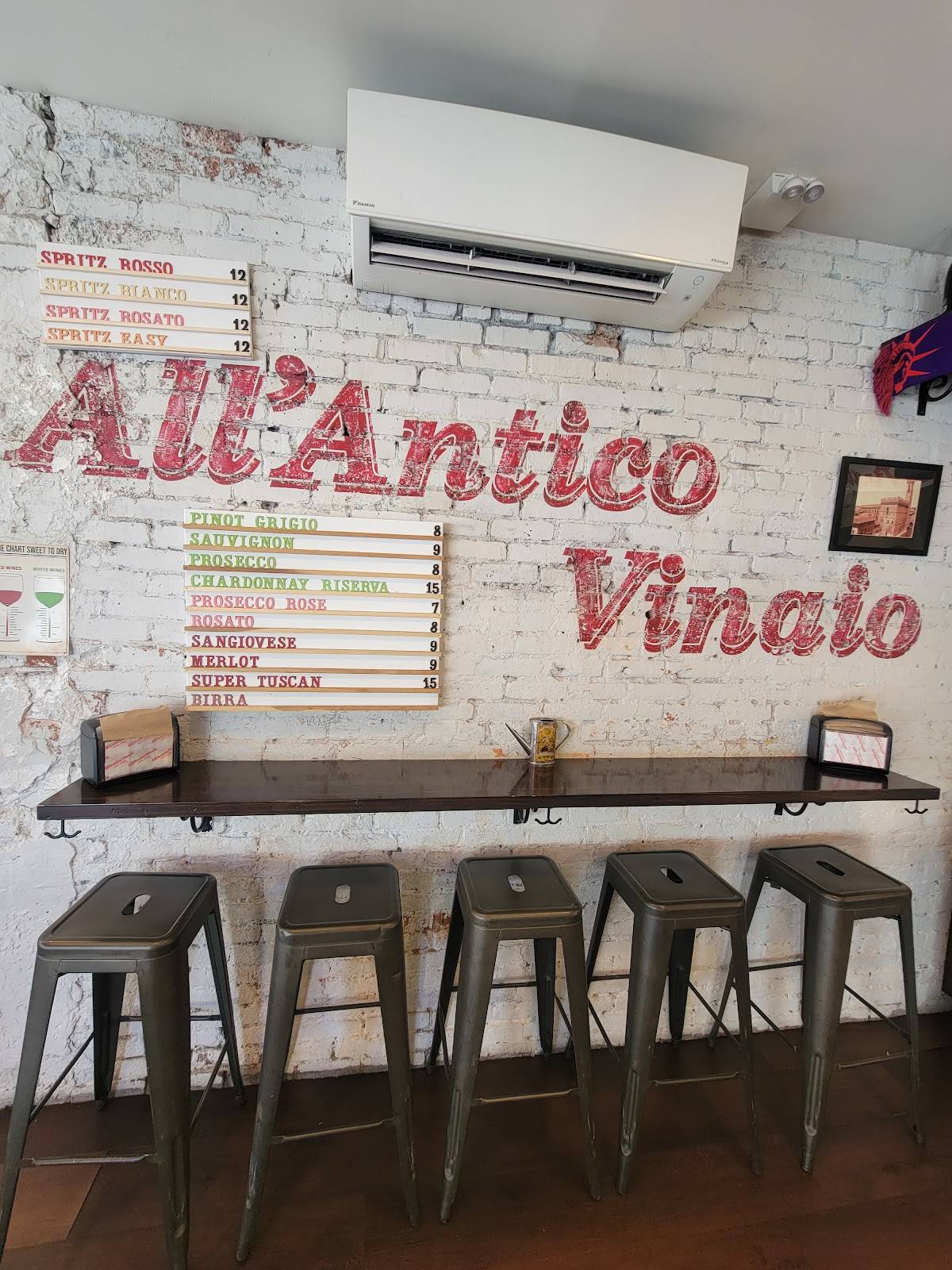 Menu at All’Antico Vinaio restaurant, New York City, 89 7th Ave S