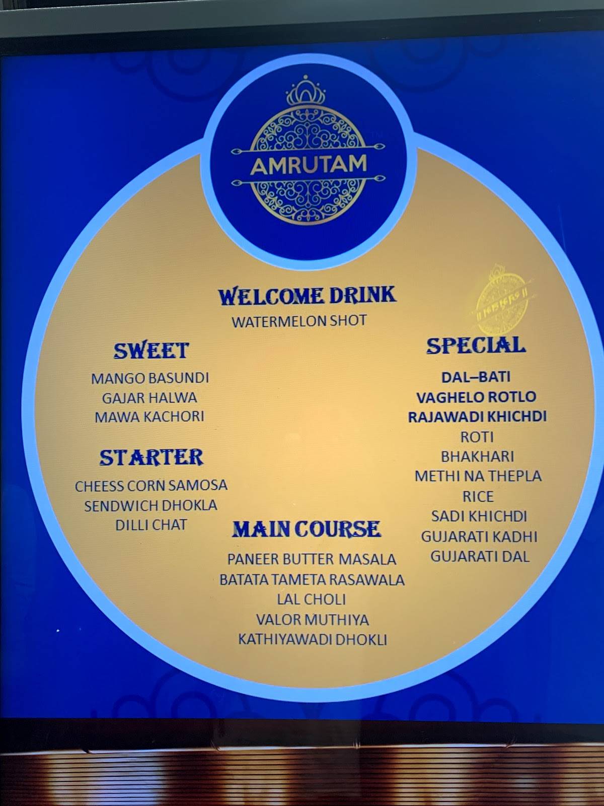 Menu at Amrutam - The Authentic Gujarati Kitchen, Ahmedabad