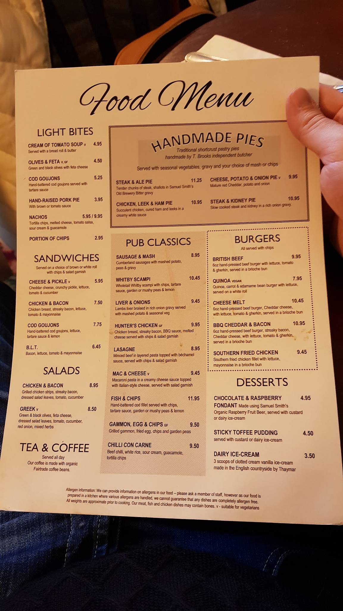 Menu at Anchor Tap pub & bar, London, 20A Horselydown Ln