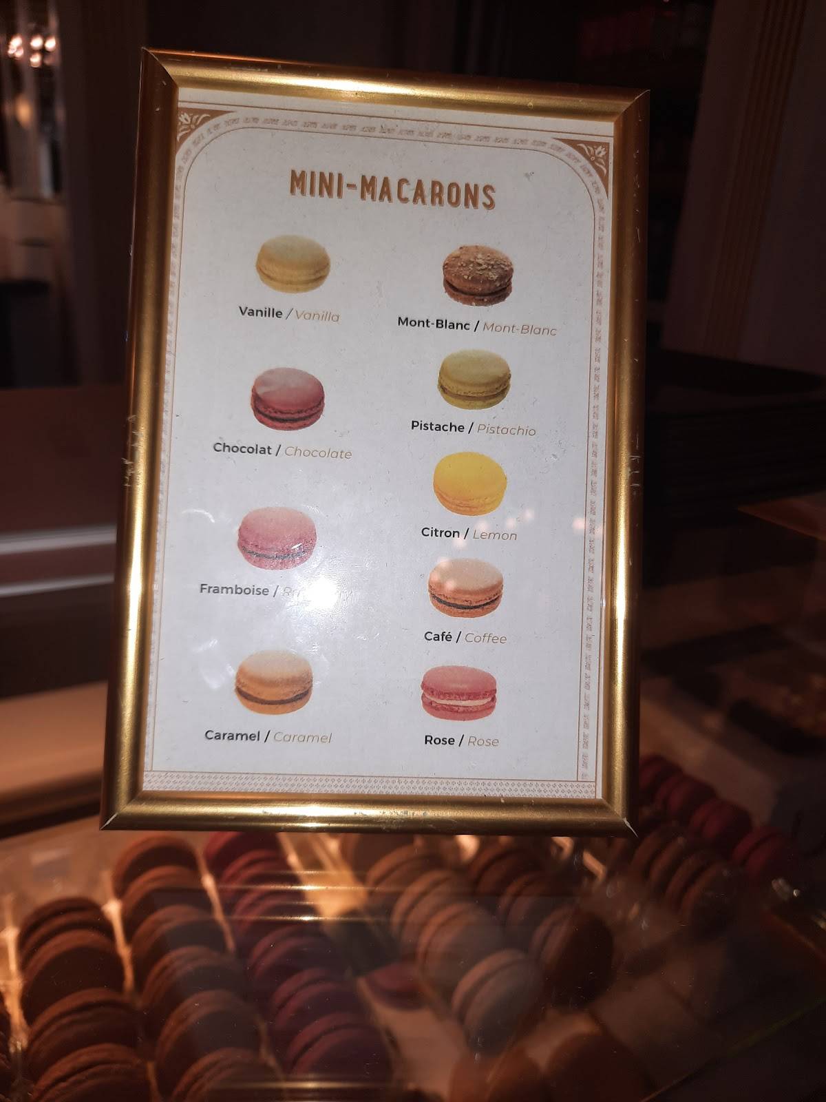 Menu at Angelina Paris restaurant, Versailles, Allée des 2
