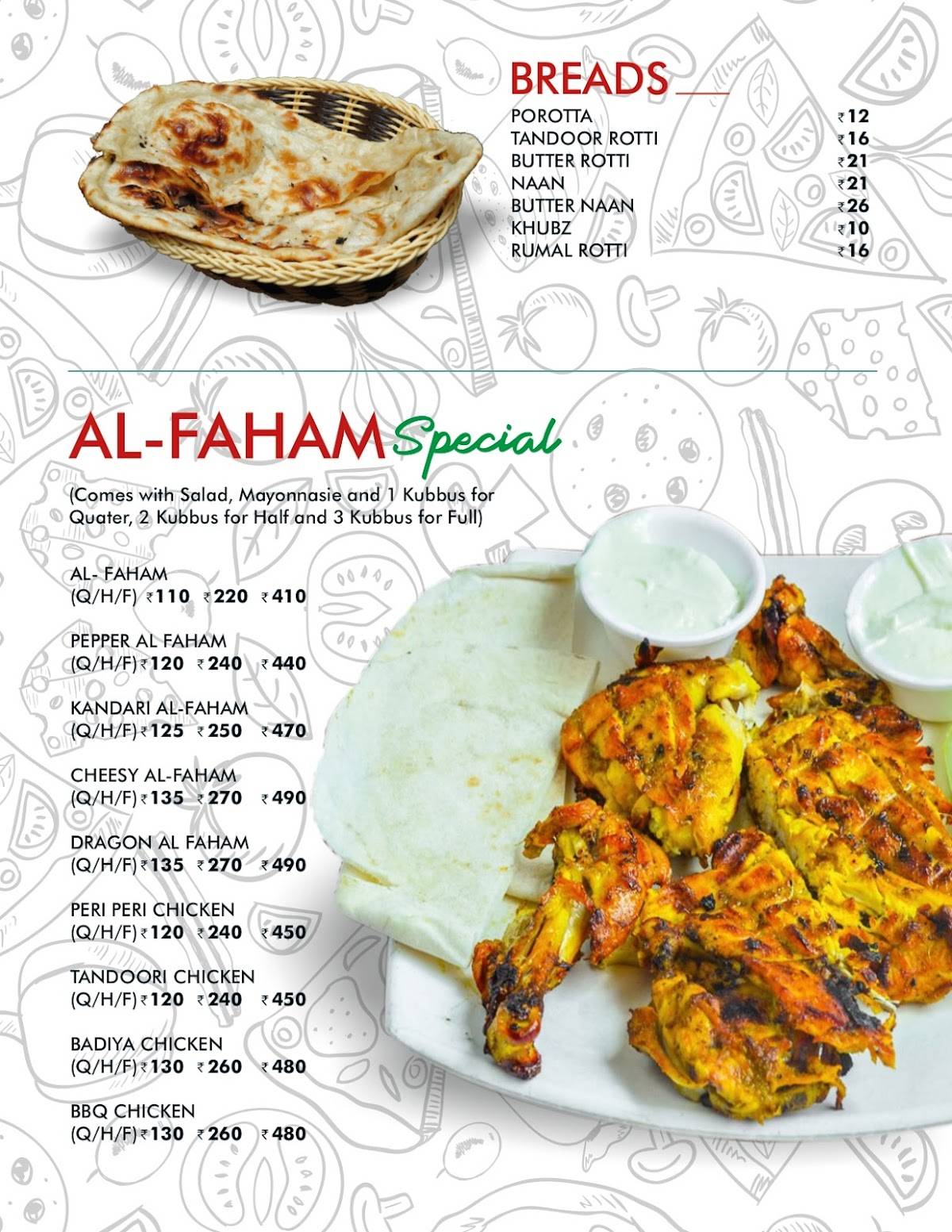 Menu at Arabian shake cafe - Gen Hosp Junction, Alappuzha