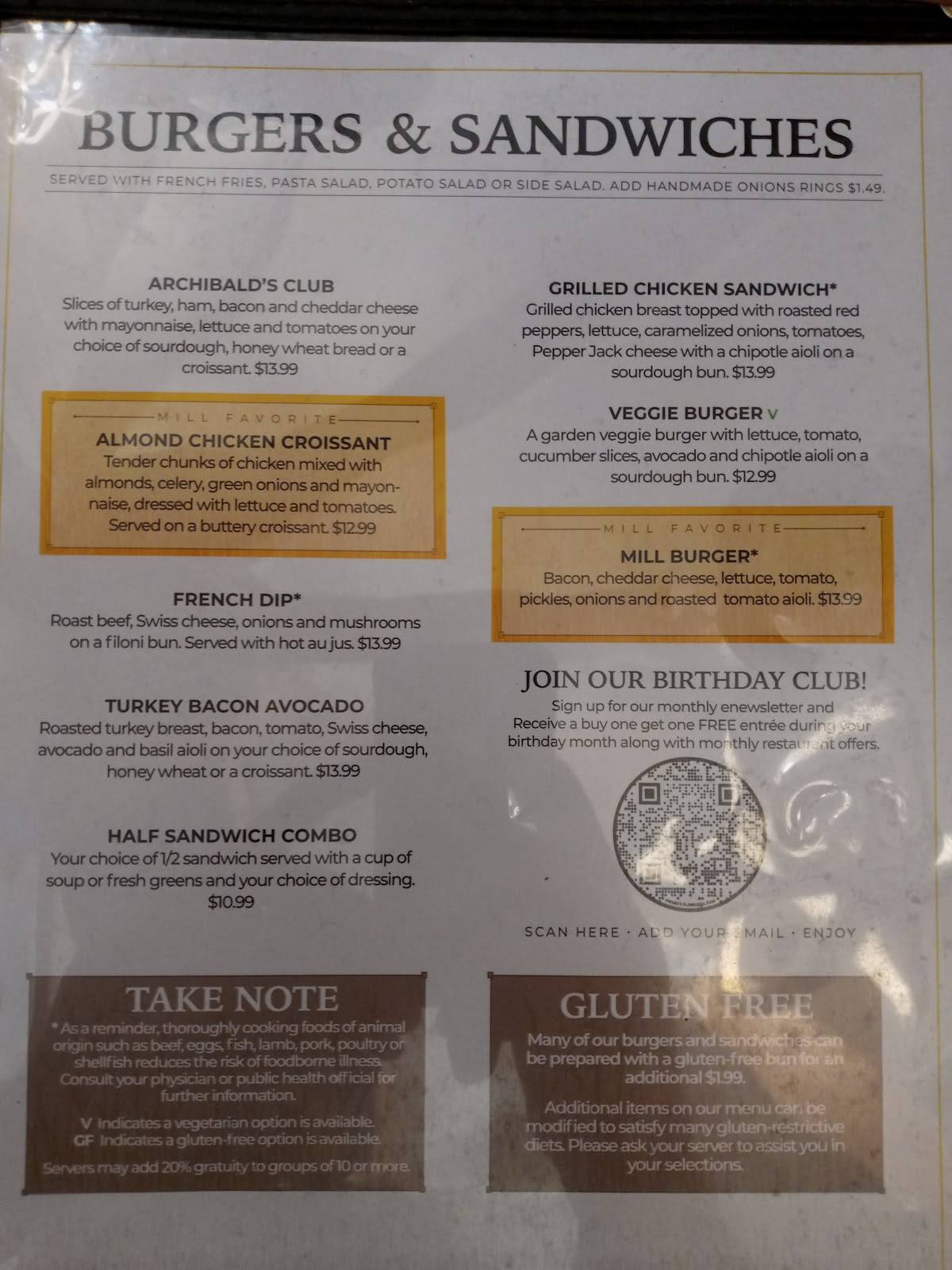 Menu at Archibald’s Restaurant at Gardner Village, West Jordan