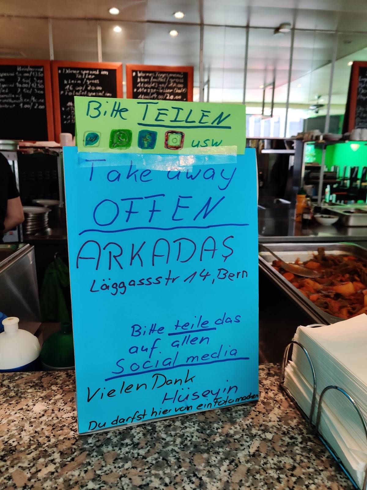 Speisekarte von Arkadas Belenkaya, Bern
