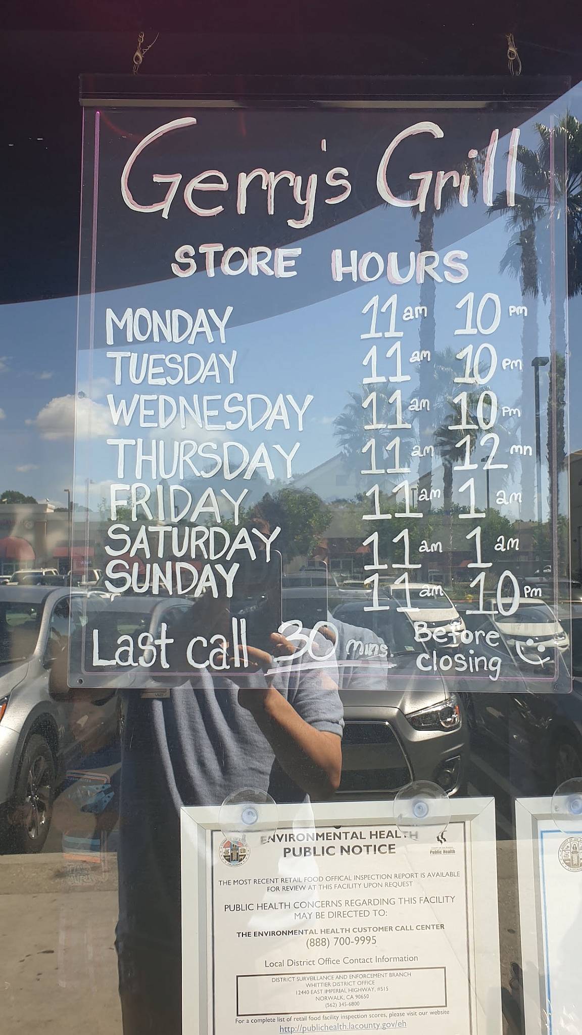 Menu at Gerry's Grill restaurant, Artesia, South St #107