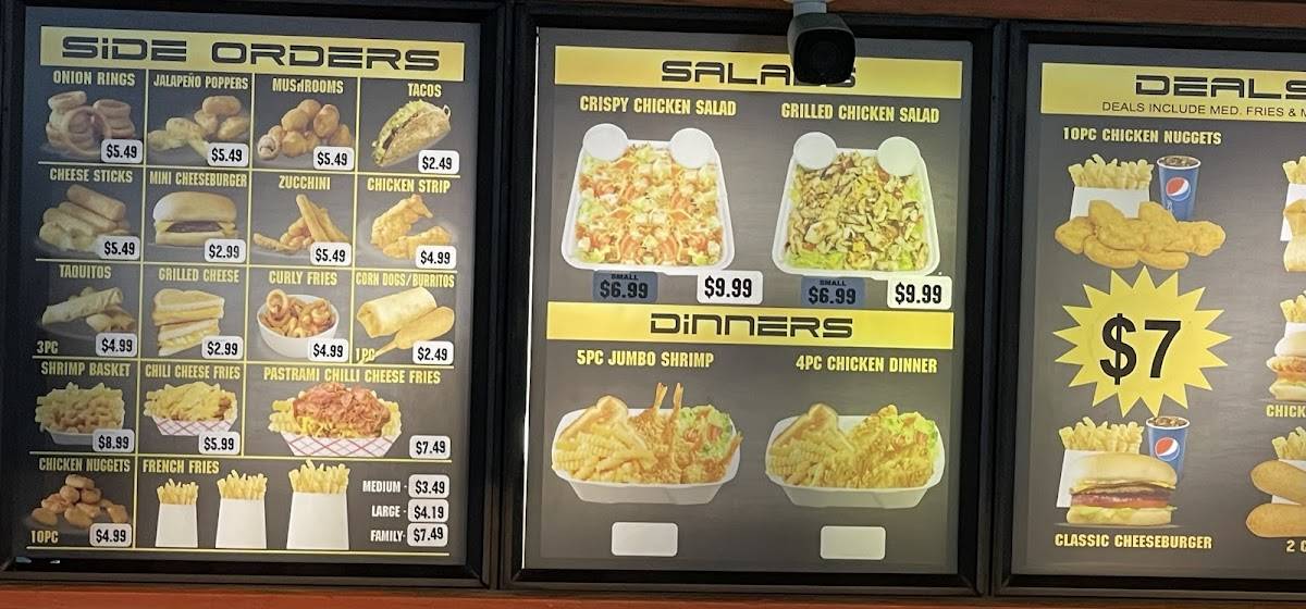 Menu at Burger Time restaurant, Arvin