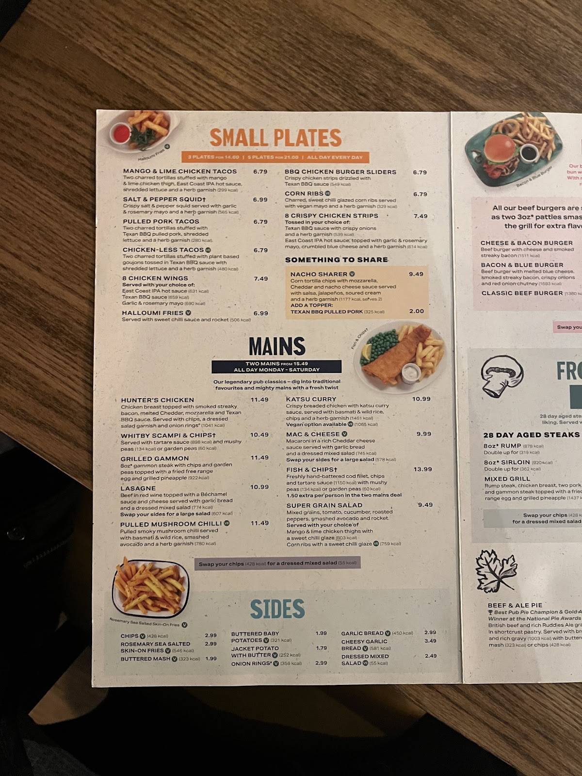 Menu at Ascott pub & bar, Pinner