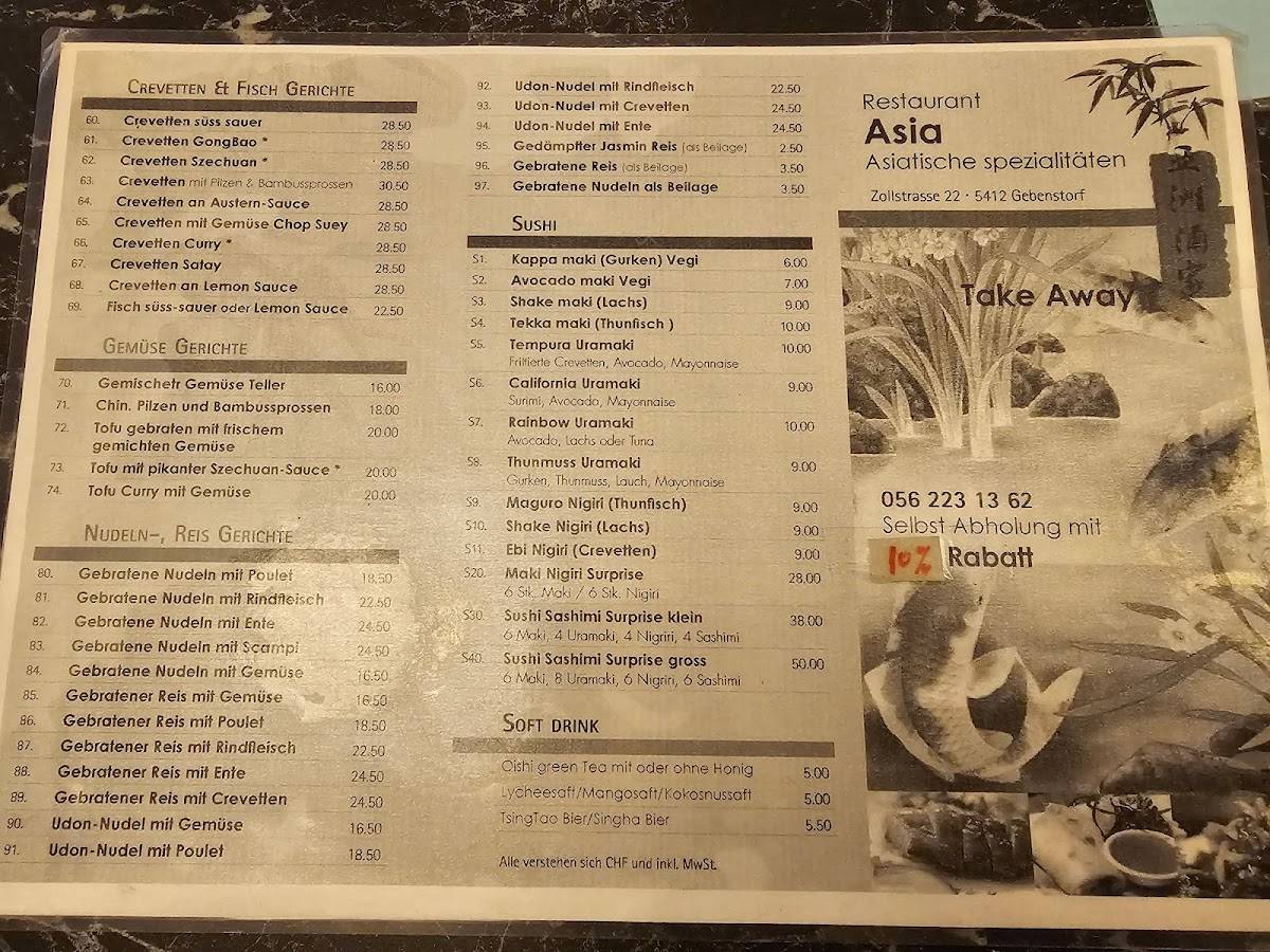 Menu da Asia, Gebenstorf