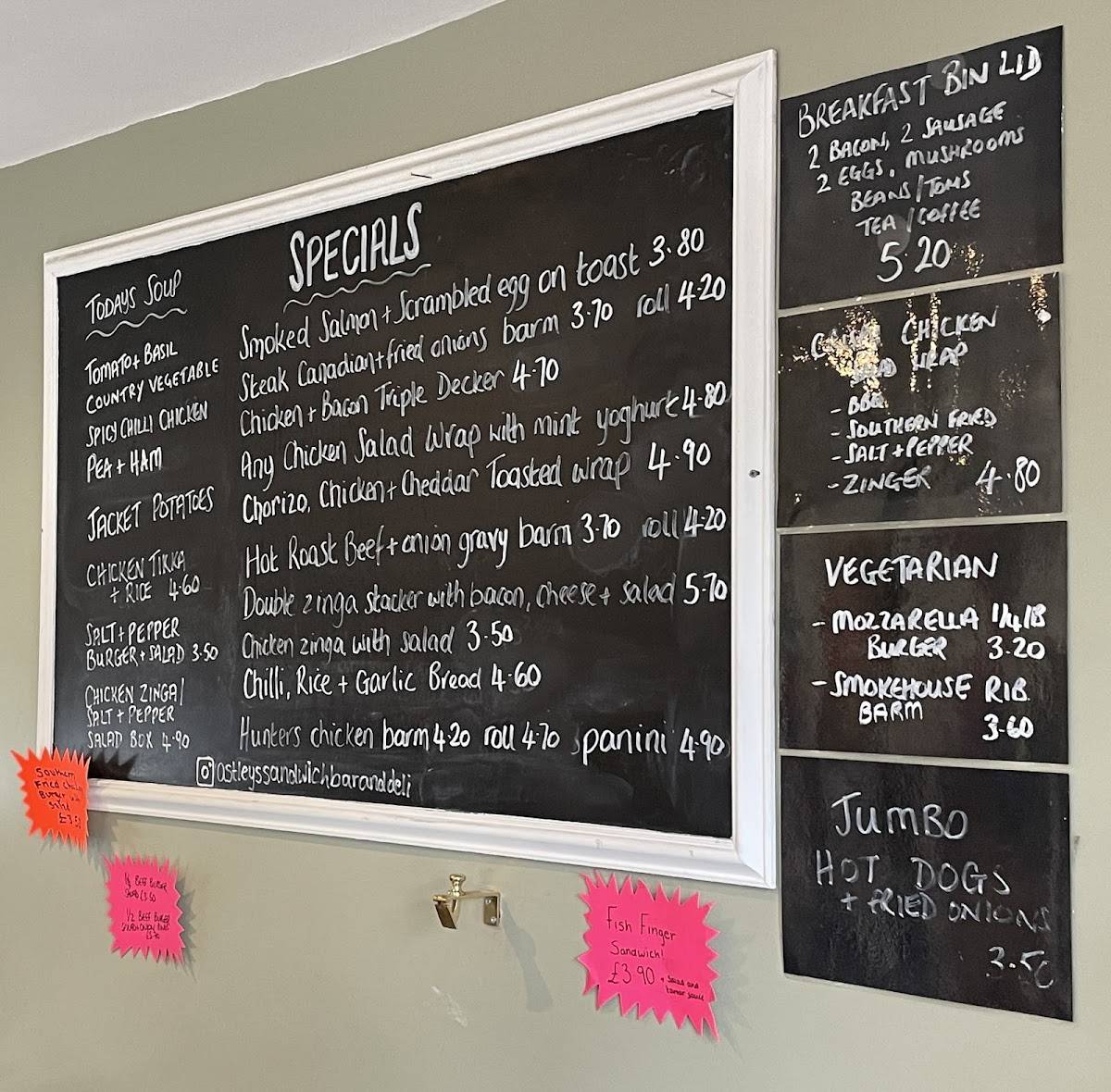 Menu at Astleys Sandwich and Deli Bar, Atherton