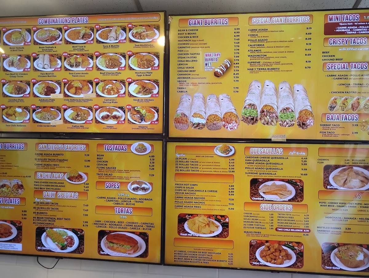 Menu at Atilano's Mexican Food - Sullivan restaurant, Spokane Valley