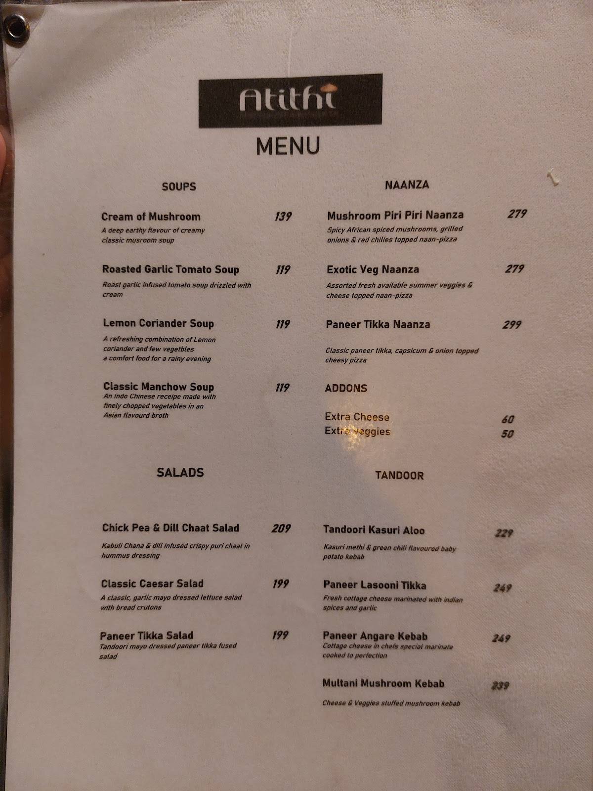 Menu at Atithi Restaurant and Banquets, Latur