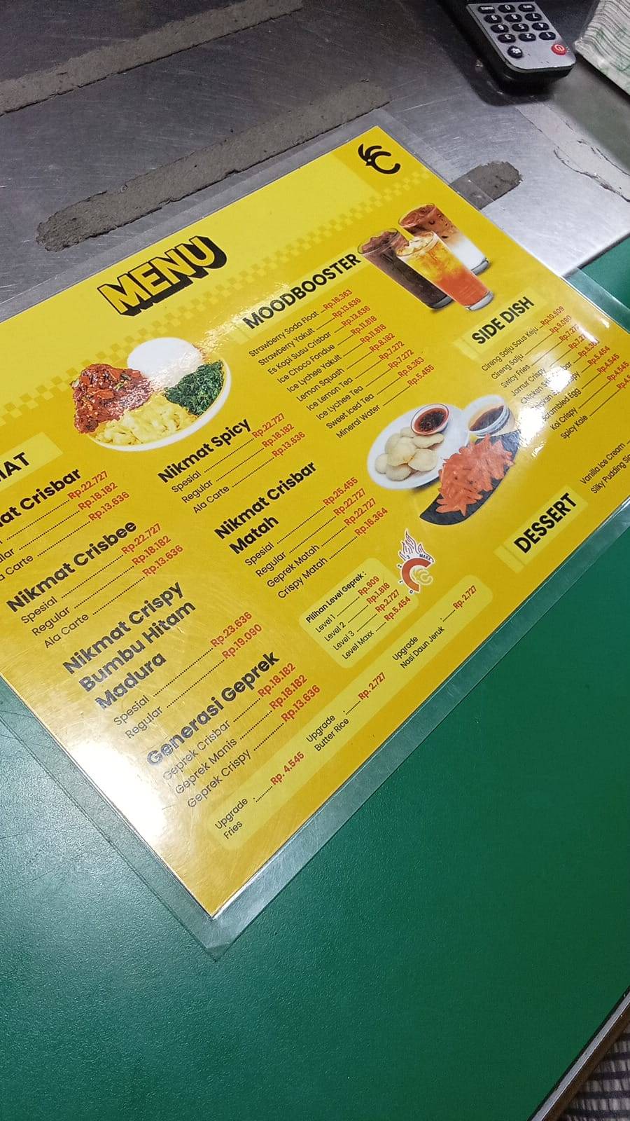 Carta de Ayam Crisbar Unjani, Cimahi