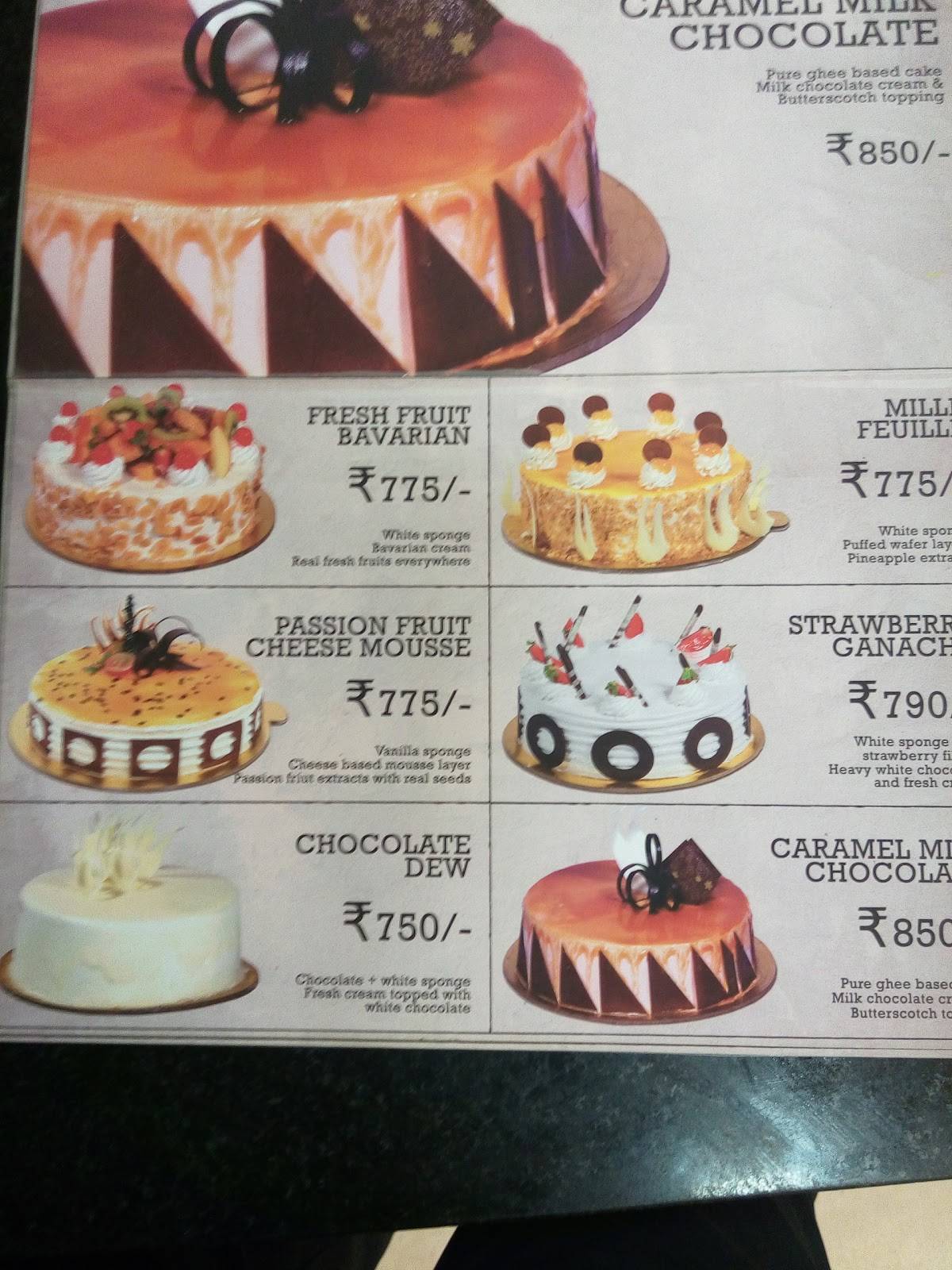 Menu at Bread Factory by Azad at Kowdiar, Thiruvananthapuram, GXF5+66C