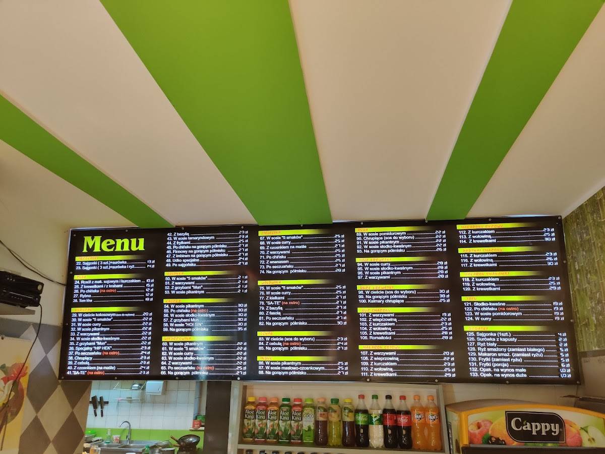 Menu at Bar Wok Chilli, Warsaw