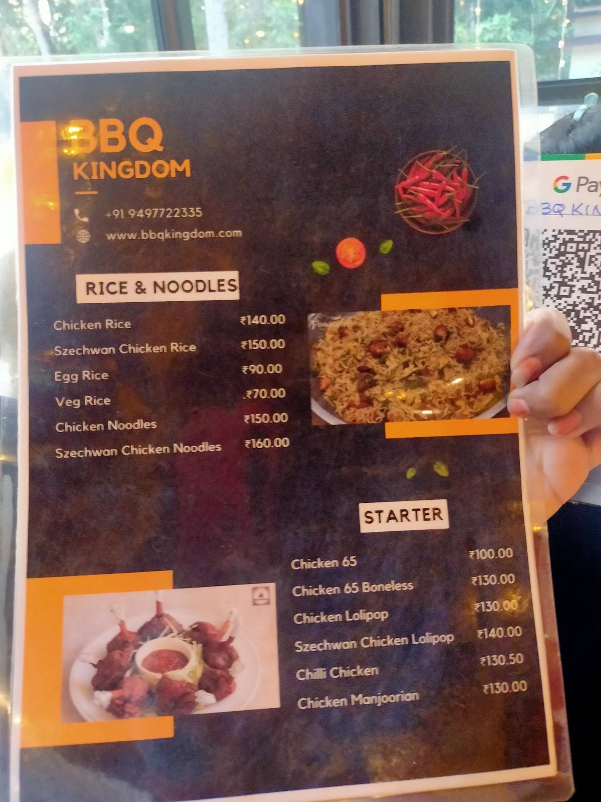 Menu at BBQ Kingdom, Puthuppally