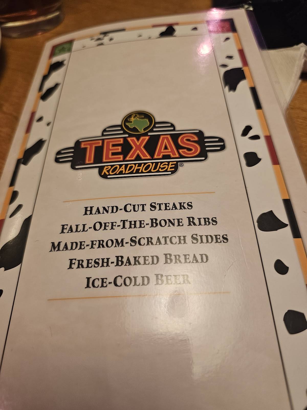 Menu at Texas Roadhouse BBQ, Opelika