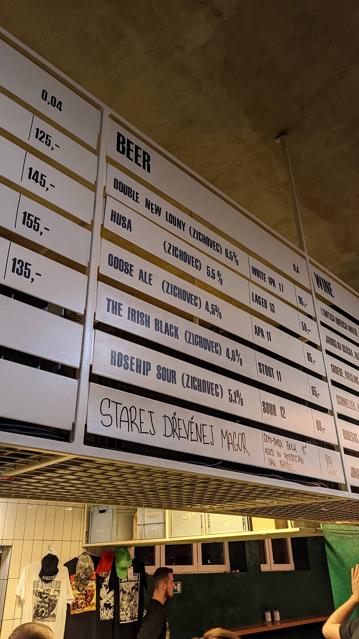Menu at BIG SMOKERS BBQ, Prague