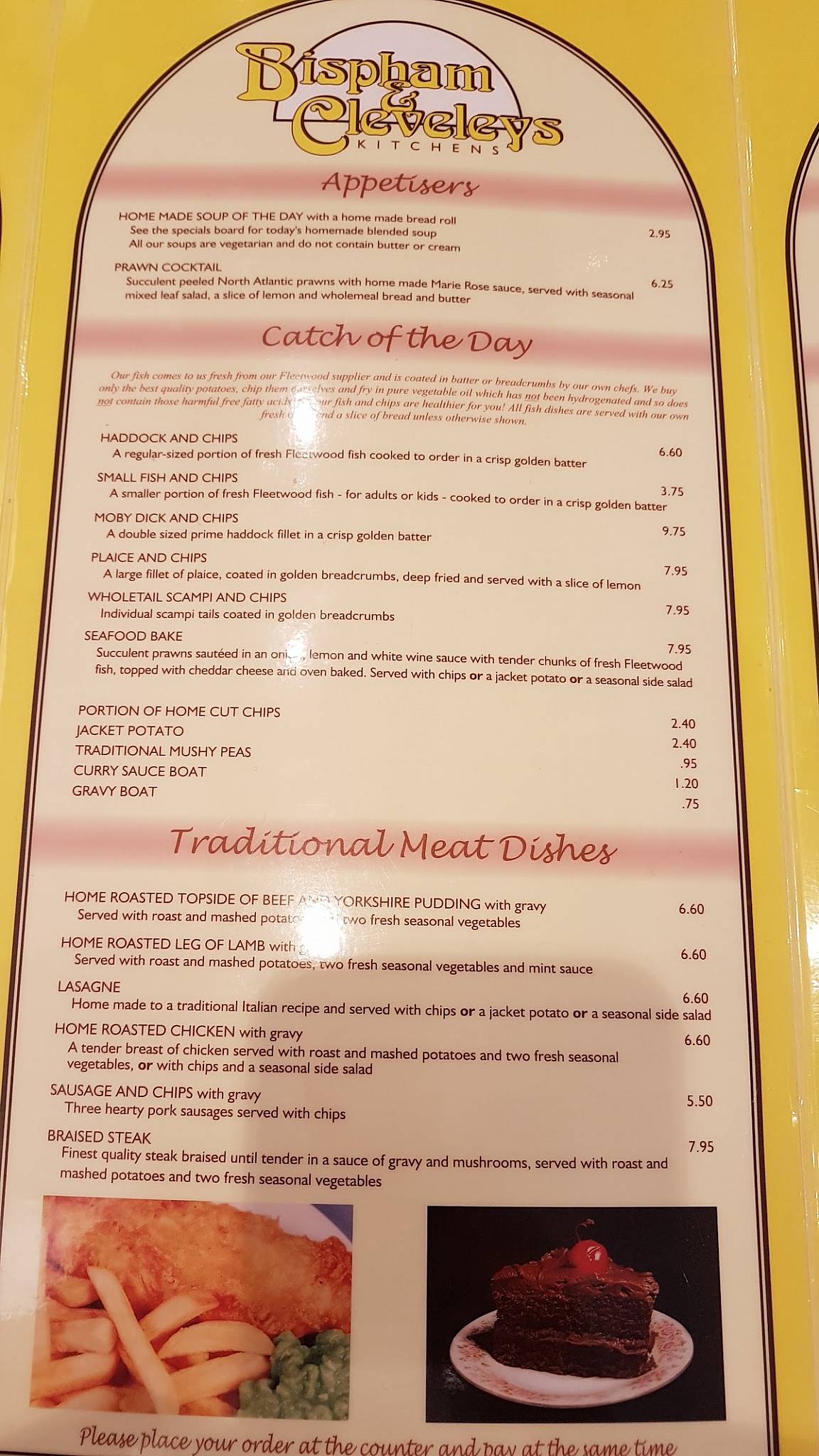 Menu at BISPHAM KITCHEN restaurant, Blackpool