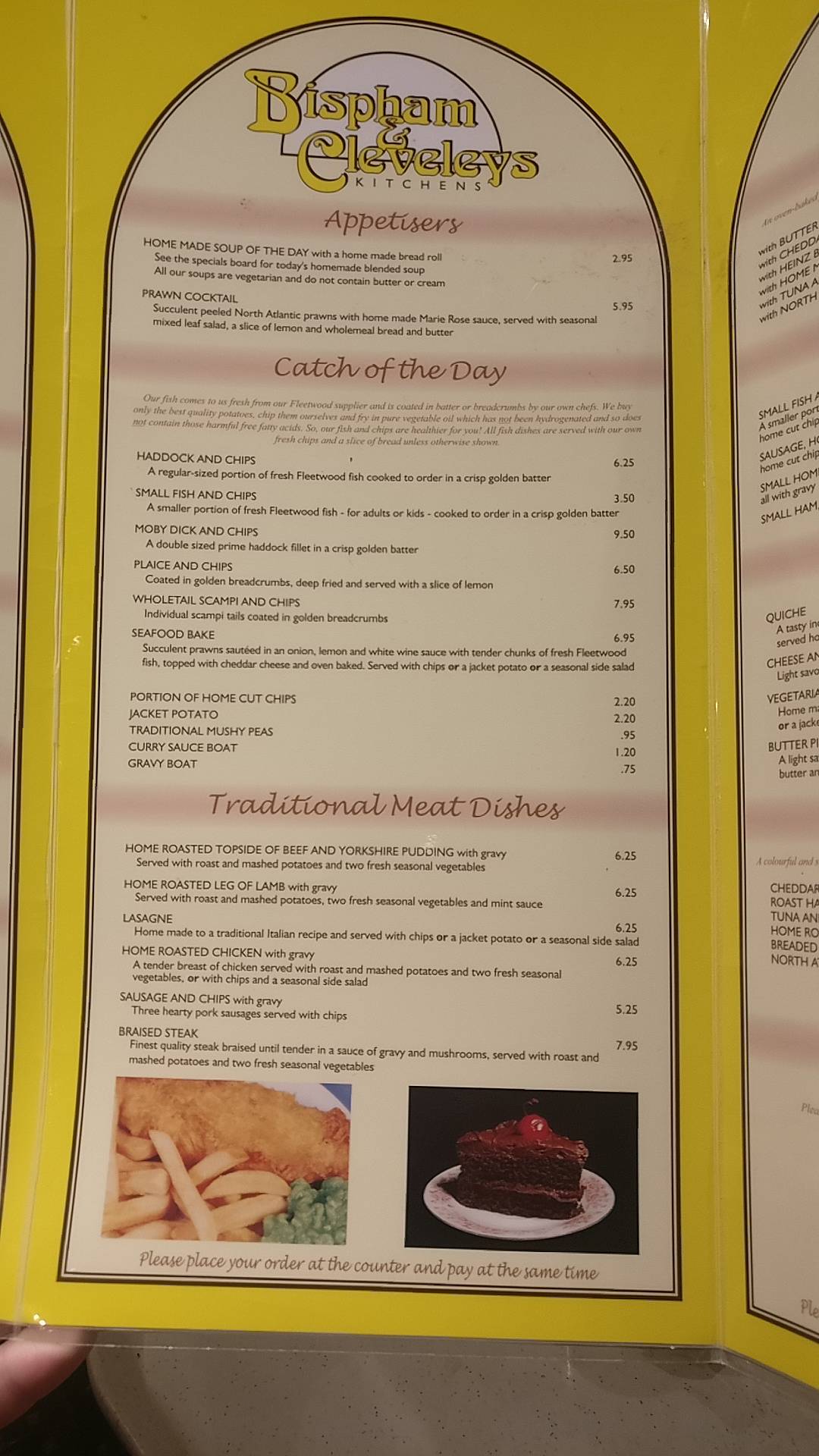 Menu at BISPHAM KITCHEN restaurant, Blackpool