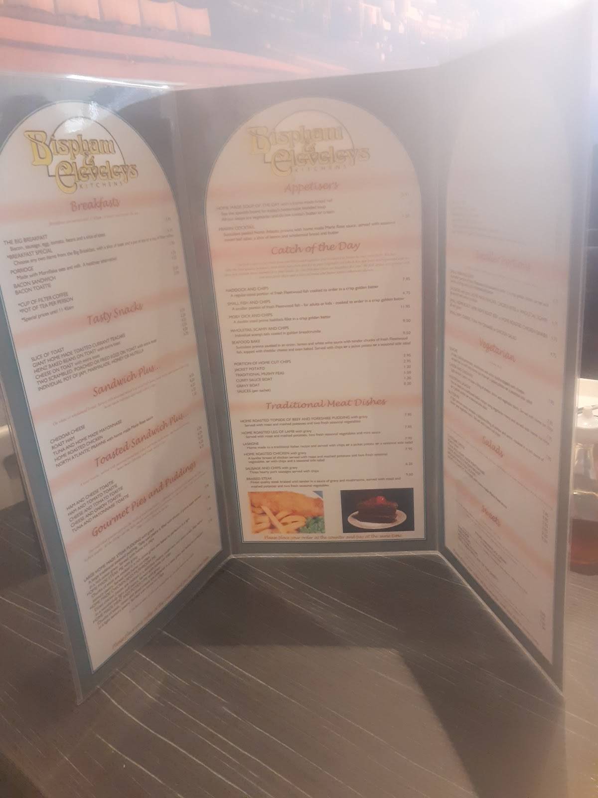 Menu at BISPHAM KITCHEN restaurant, Blackpool