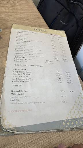Menu at Calea Pastries & Coffee cafe, Bacolod, Balay Quince