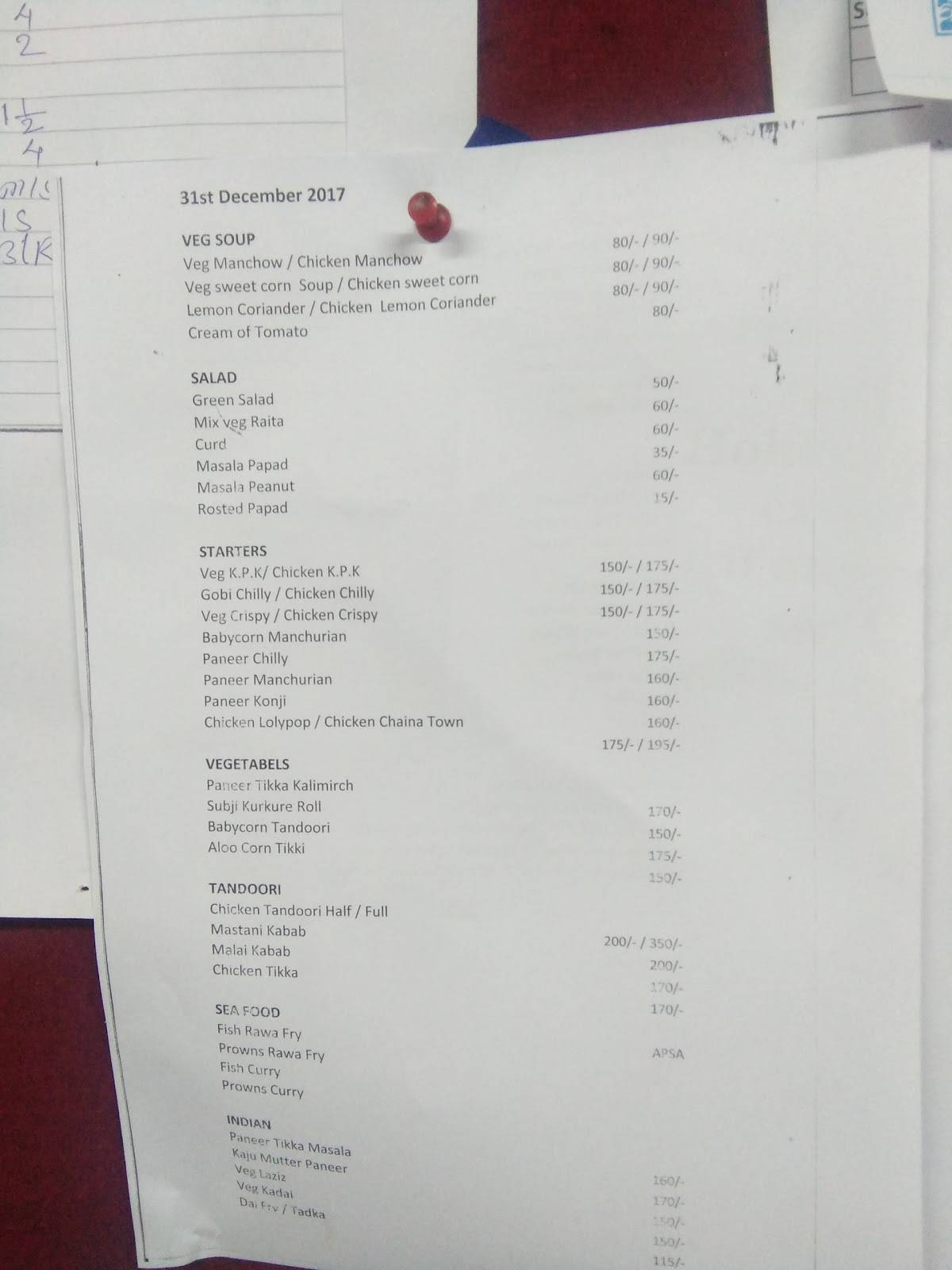 Menu at Bagicha Multi Cuisine Restaurant, Belgaum, Near Lokmanya Co ...